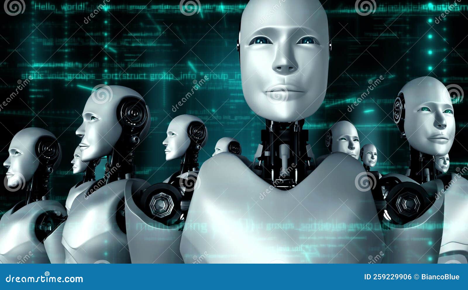 Futuristic Robot Artificial Intelligence Huminoid Ai Programming Coding