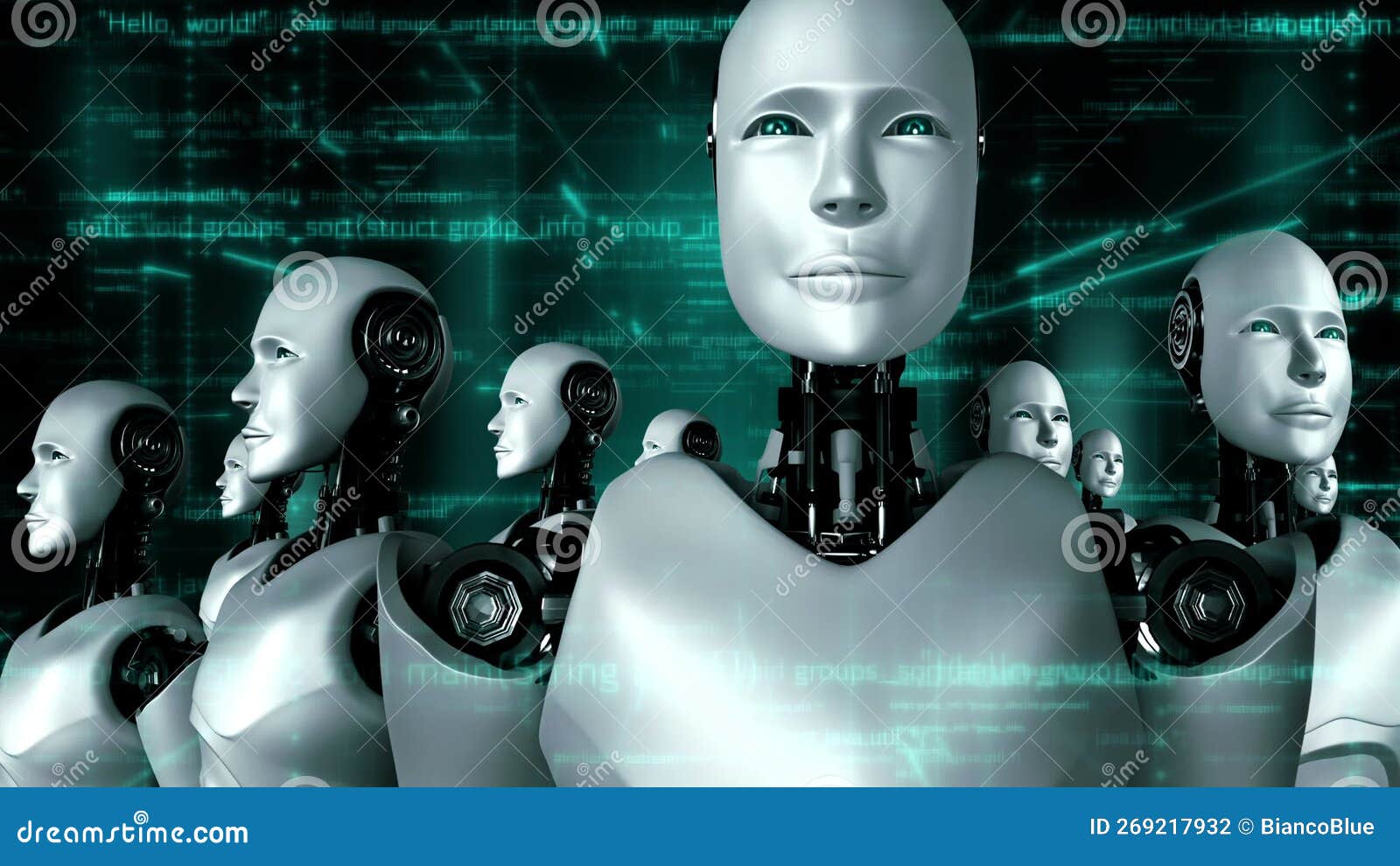 Futuristic Robot Artificial Intelligence Huminoid AI Programming Coding Stock Footage - Video of ...