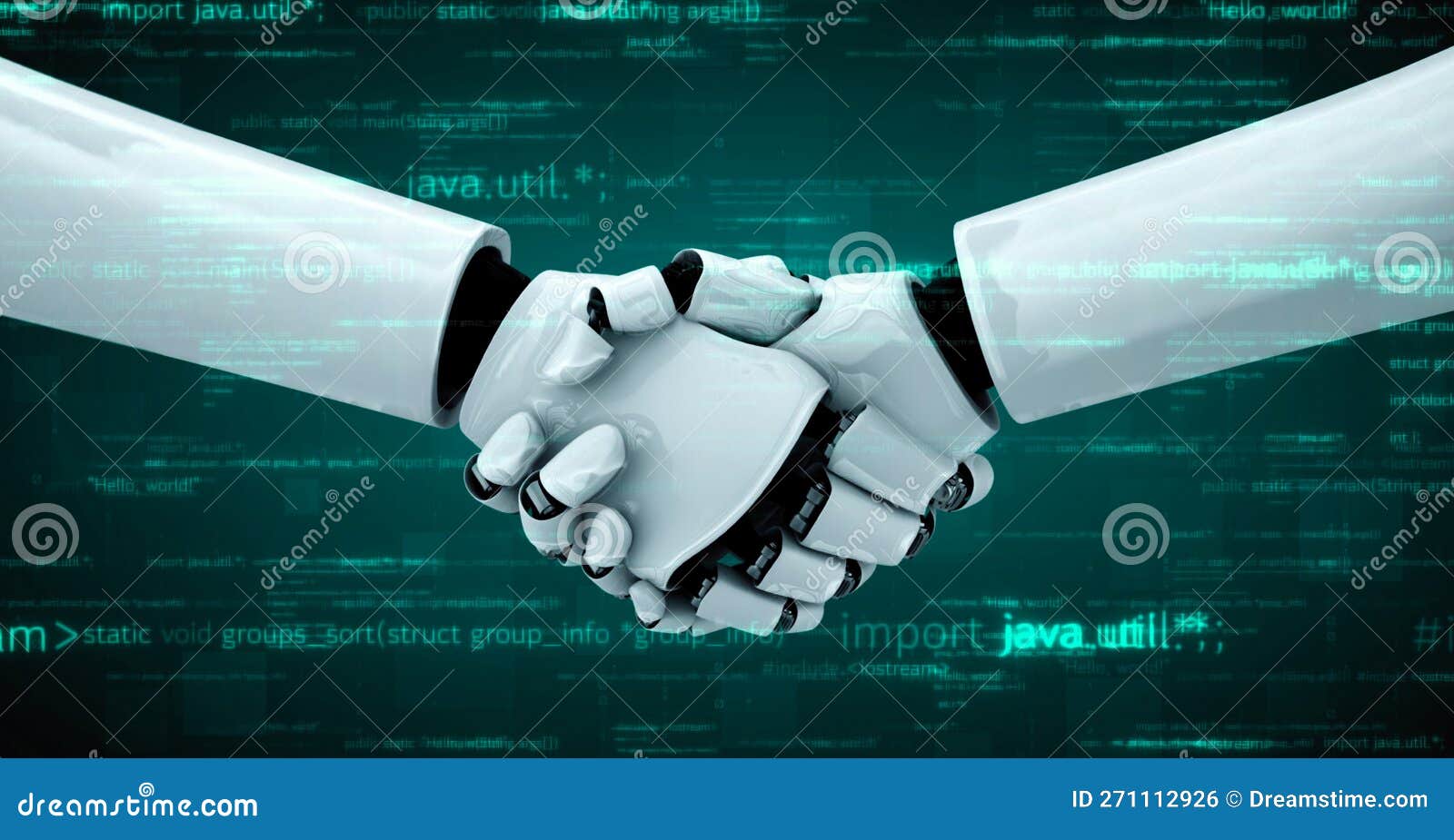 Futuristic Robot Artificial Intelligence Huminoid AI Programming Coding ...