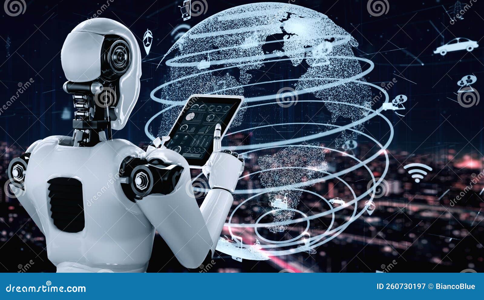 Futuristic Robot Artificial Intelligence Huminoid AI Transportation ...