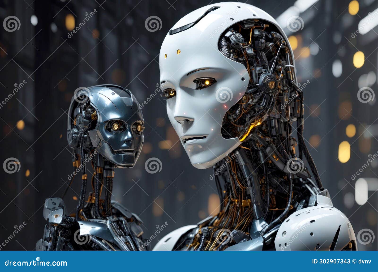 Futuristic Robot with Artificial Intelligence. Modern Futuristic Robot ...