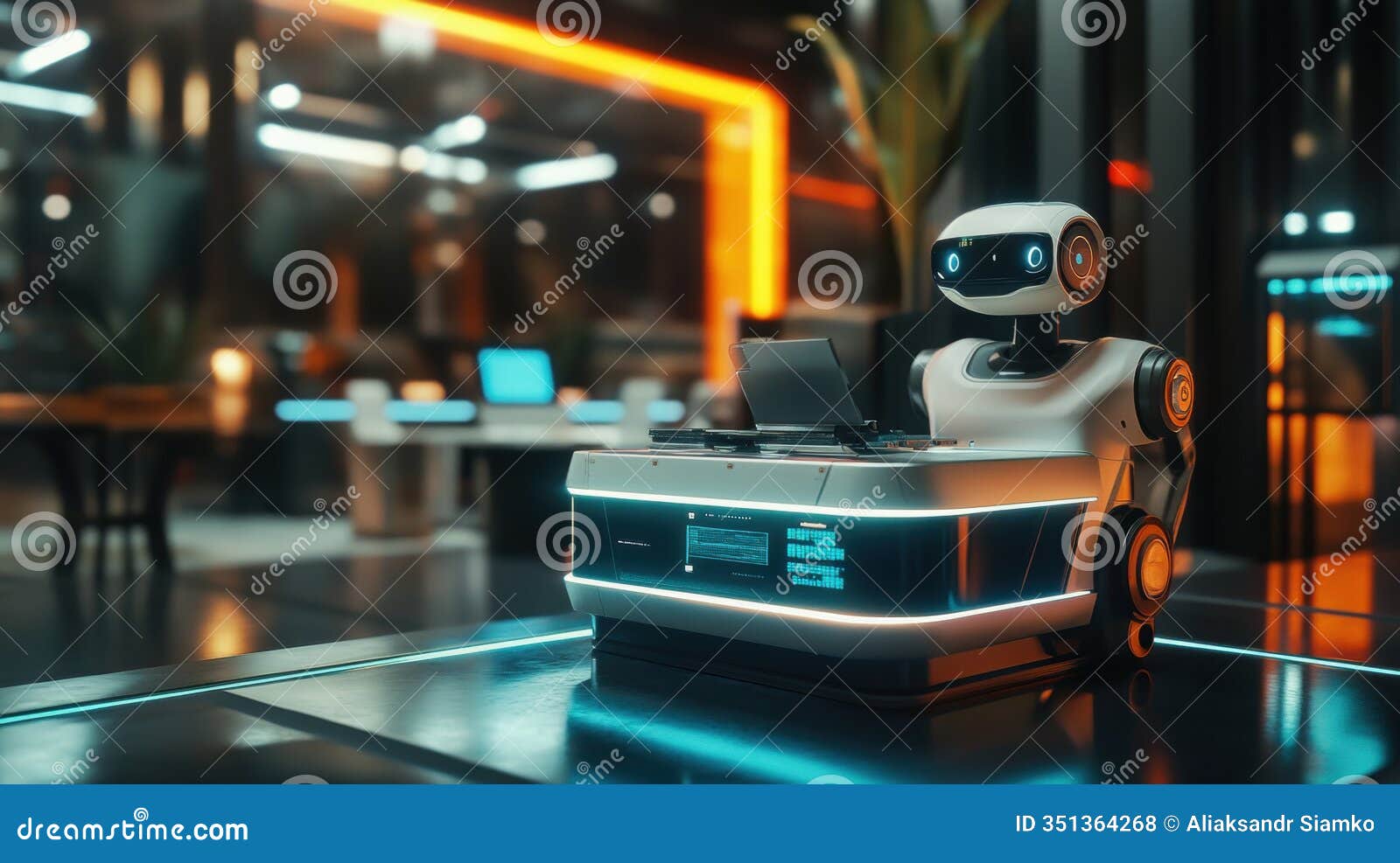 Robot Assisting Male And Female Clients With Inquiry In Flat Vector ...