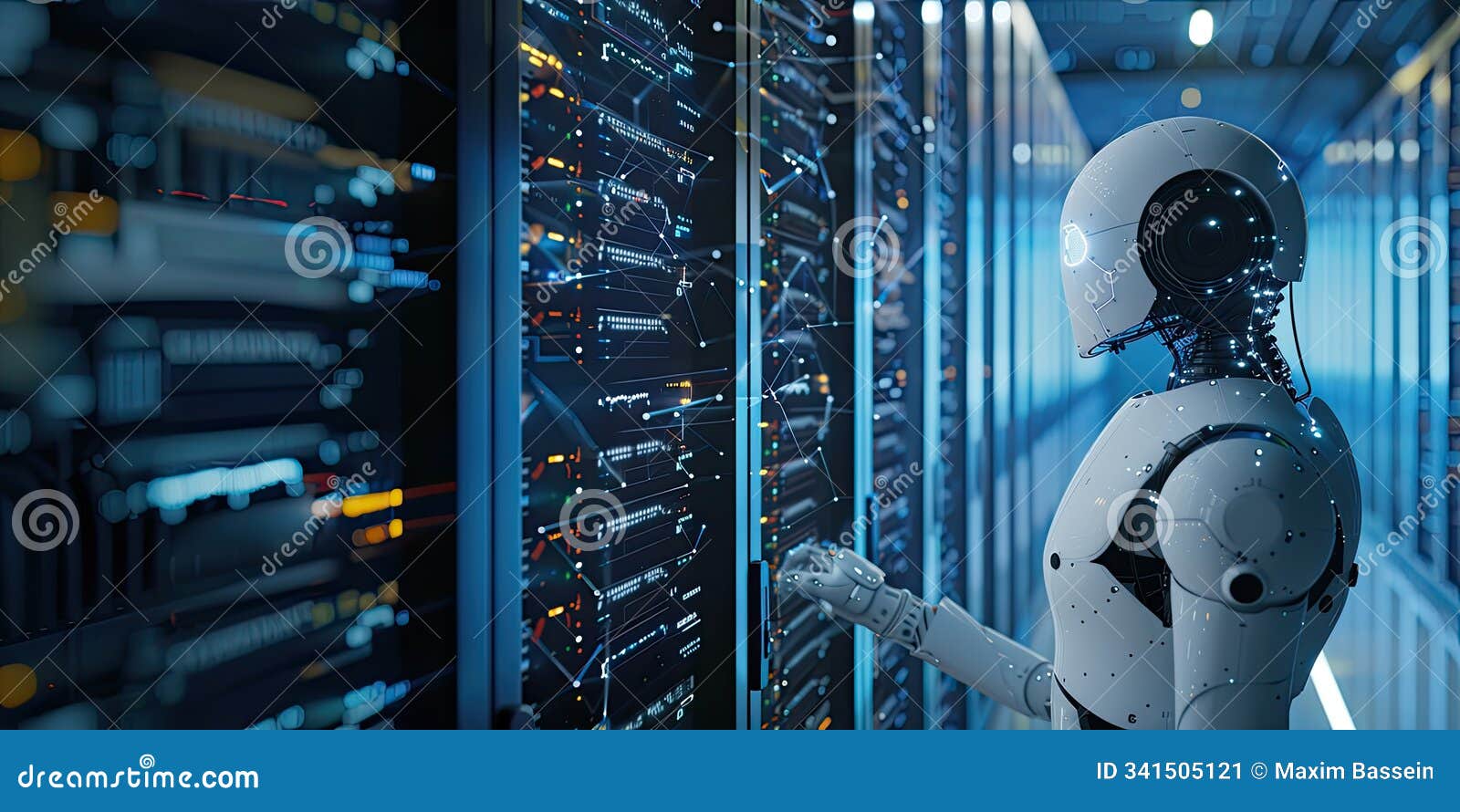 Robot Controls Planet Earth. Globe Has Been Invaded By Machine. Created ...