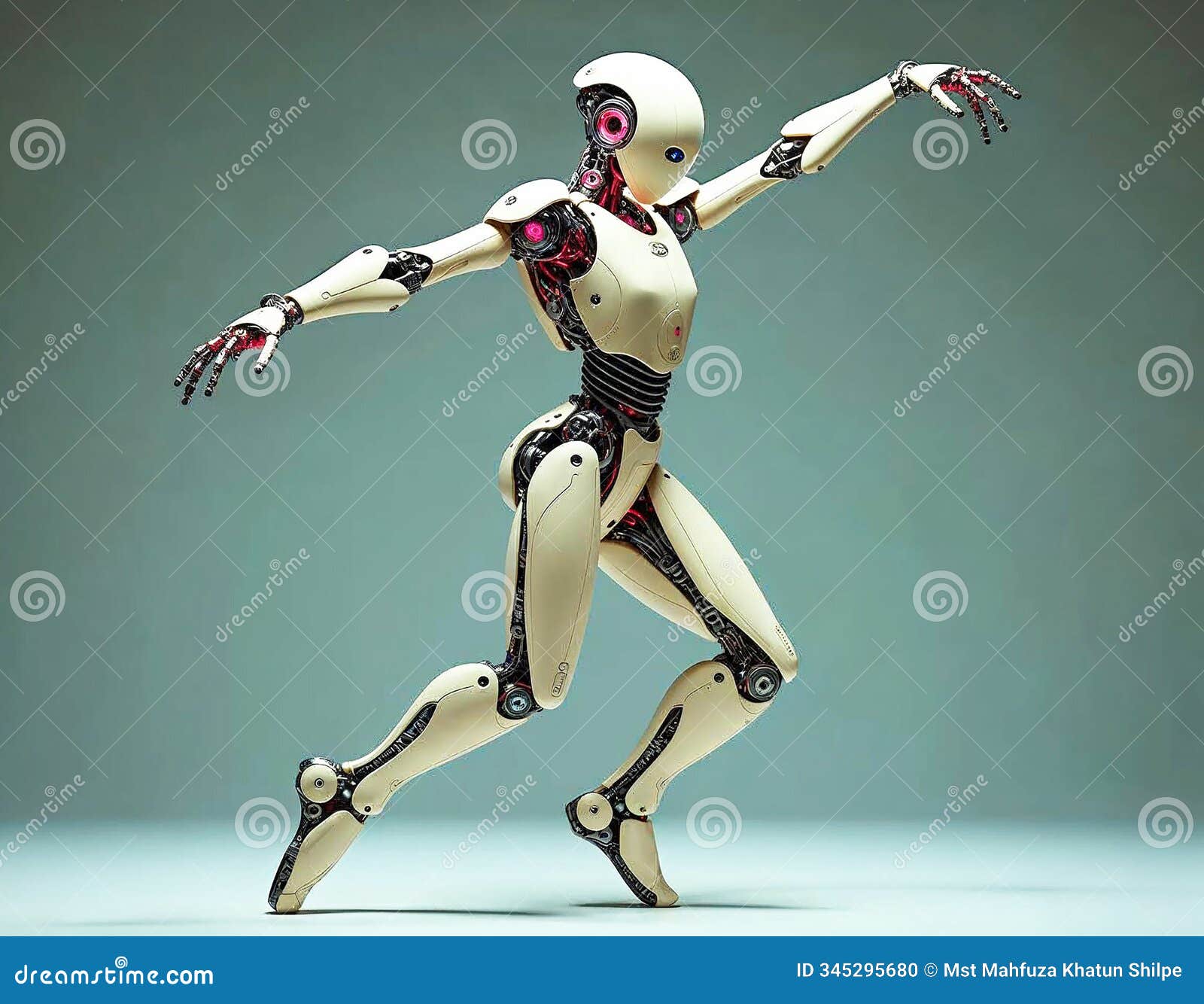Futuristic Robot Dancer AI and Robotics Concept Stock Illustration ...