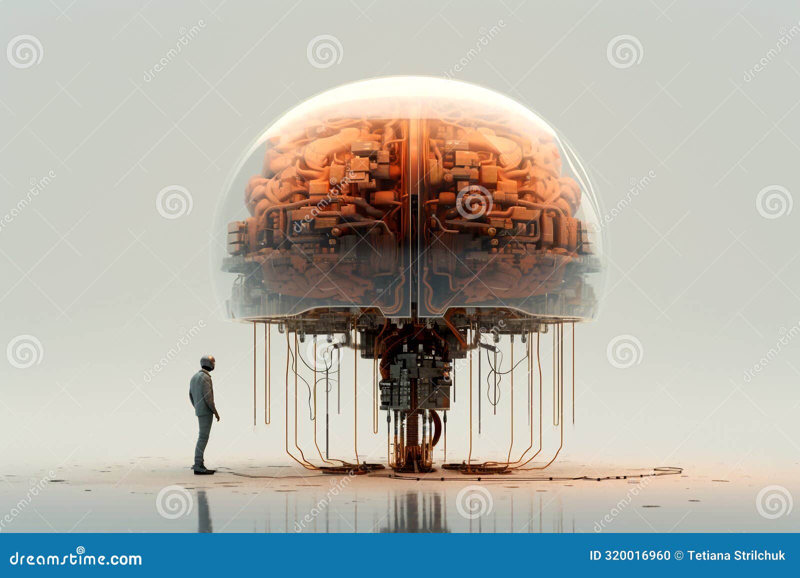 Futuristic Robot with Digital Brain and Artificial Intelligence ...