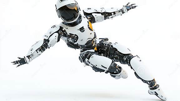 A Futuristic Robot in a Dynamic Pose, Showcasing Advanced Technology ...