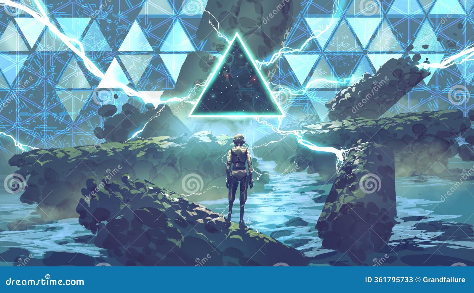 Futuristic Robot, Technology Background With White Realistic Robot Ai ...