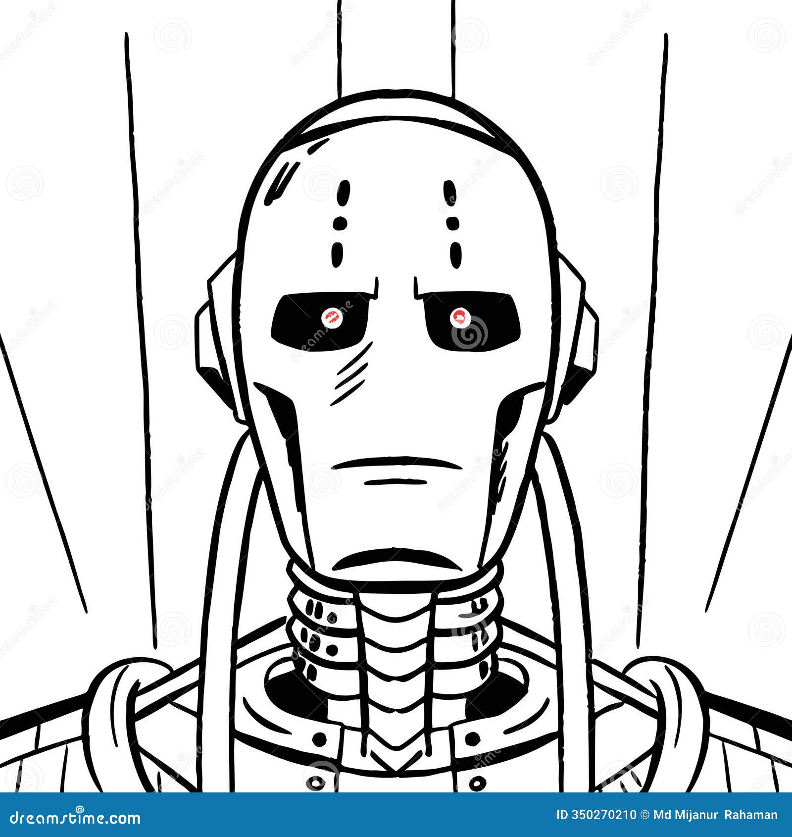 Futuristic Robot Head . the Face of Artificial Intelligence Stock ...