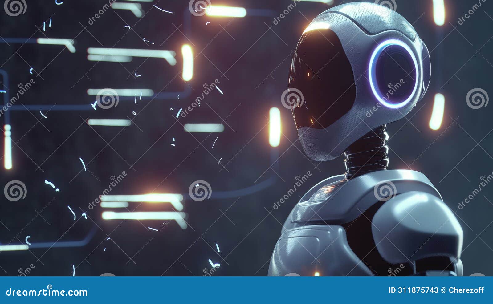 Futuristic Robot Interface stock image. Image of backdrop - 311875743