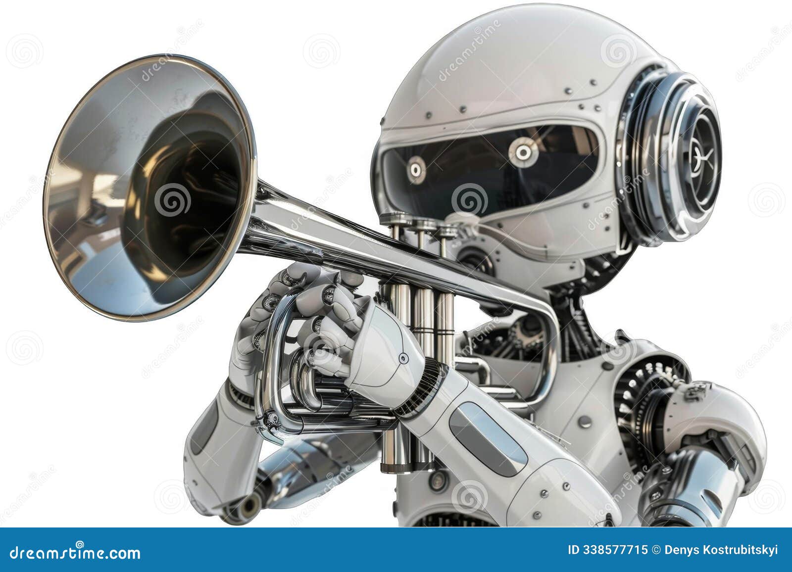 Futuristic Robot Playing Trumpet - Artificial Intelligence and Music ...