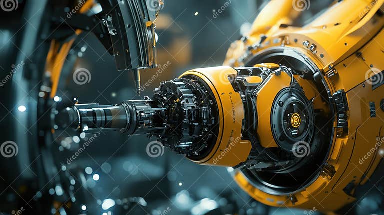 Futuristic Robotic Arm Performing Precision Manufacturing Tasks Stock ...