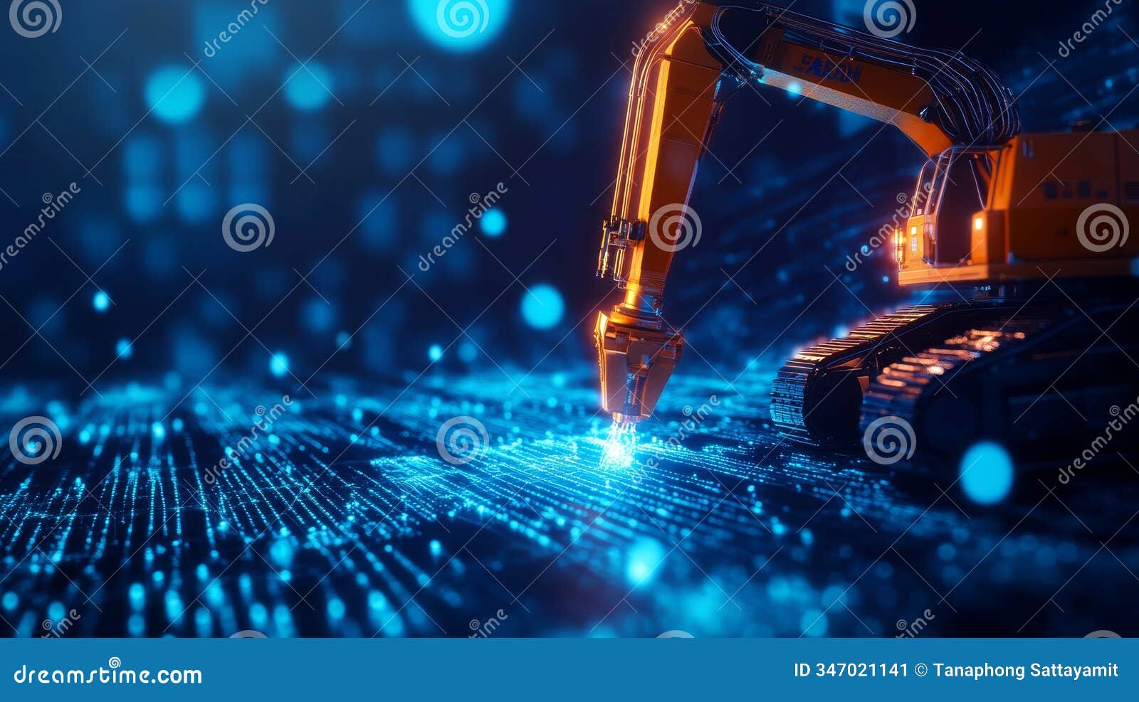 Futuristic Robotic Drill Mining Minerals Robotic Excavator Mining ...