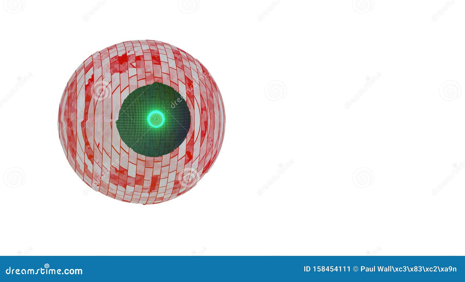 Futuristic Robotic Eyeball. 3d Rendering Stock Illustration ...