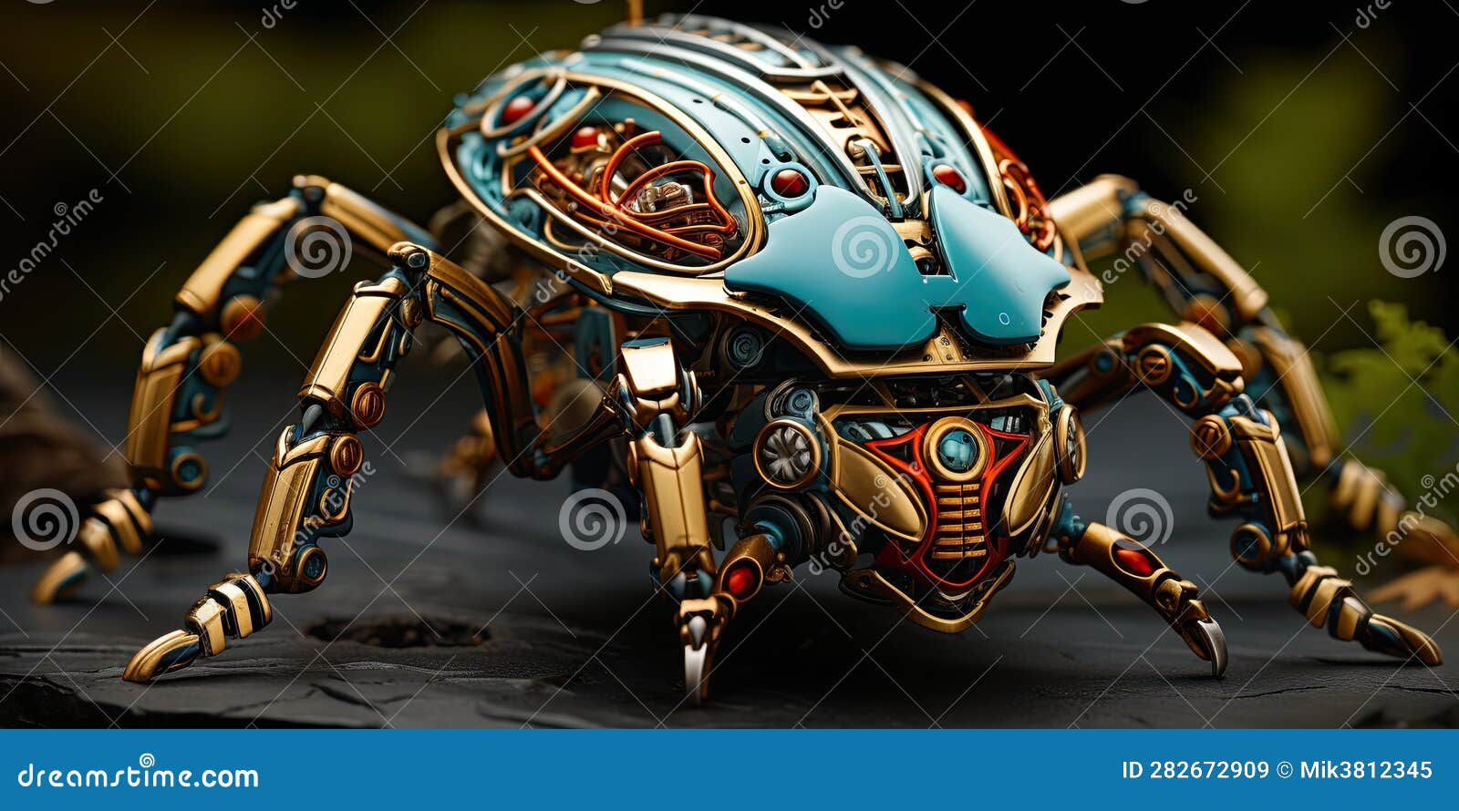 Futuristic and Robotic Insect. Stock Illustration - Illustration of ...