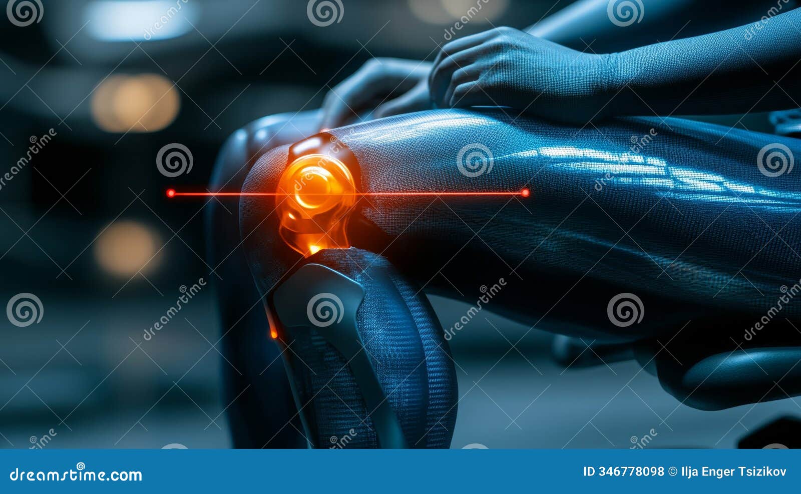 Futuristic Robotic Leg Showcasing Cutting-Edge Knee Prosthetic ...