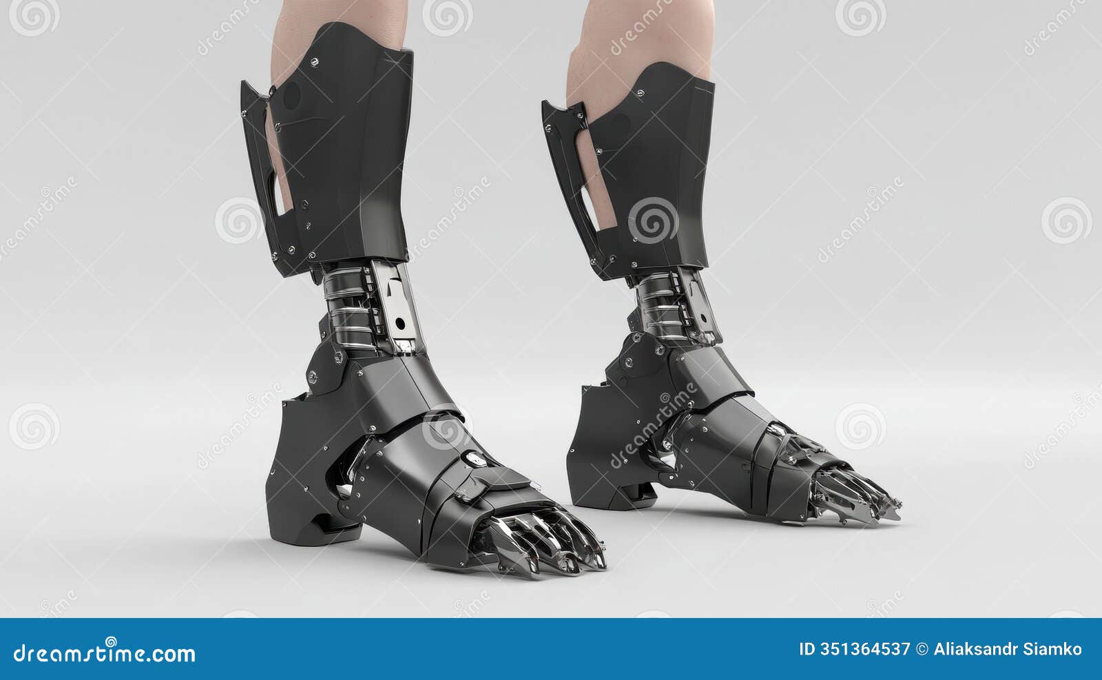 Prosthetic Limbs Flat Icons. Modern Exoskeleton Prosthetic Mechanism ...