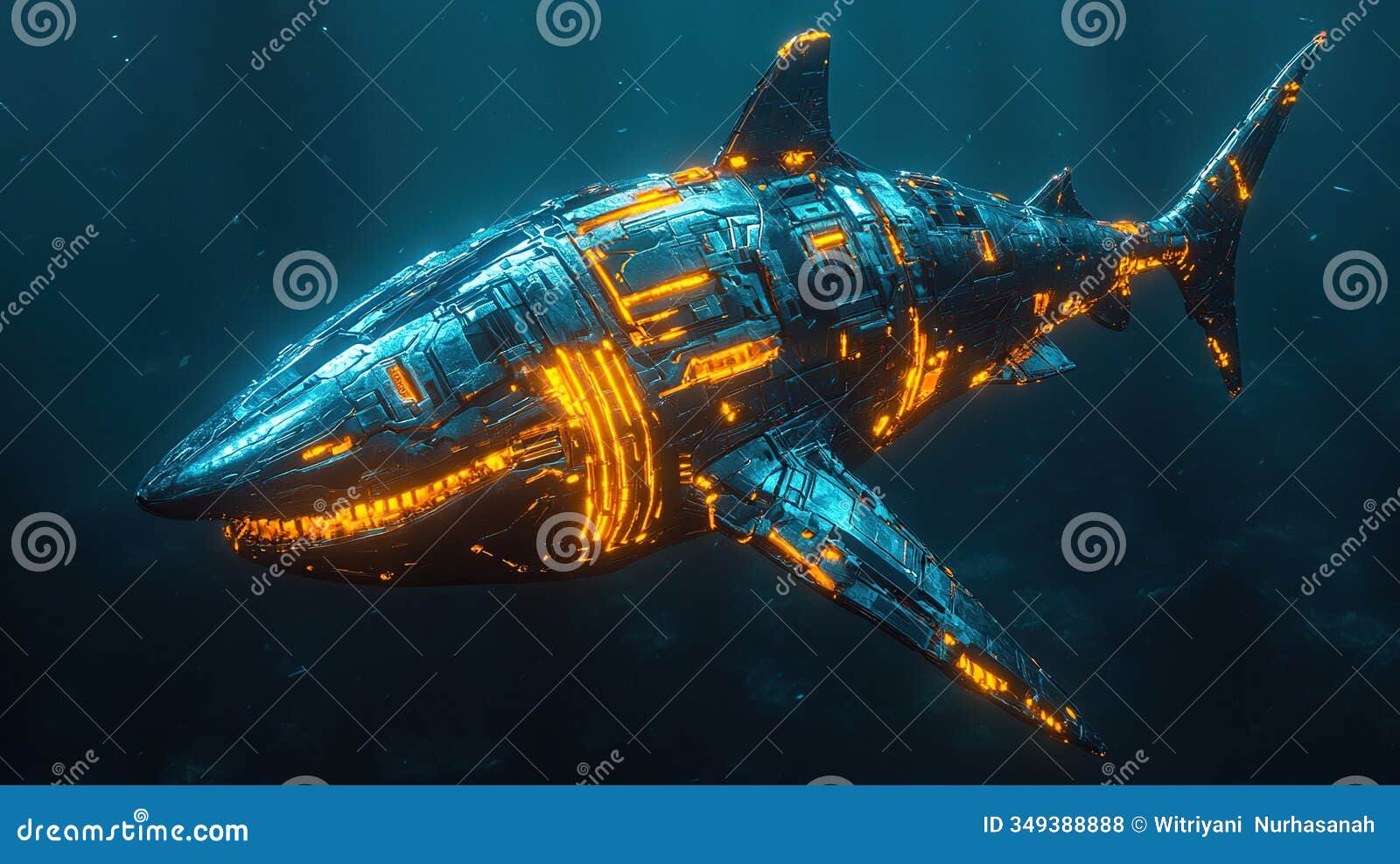 Robotic Shark Art Royalty-Free Stock Photo | CartoonDealer.com #269991909