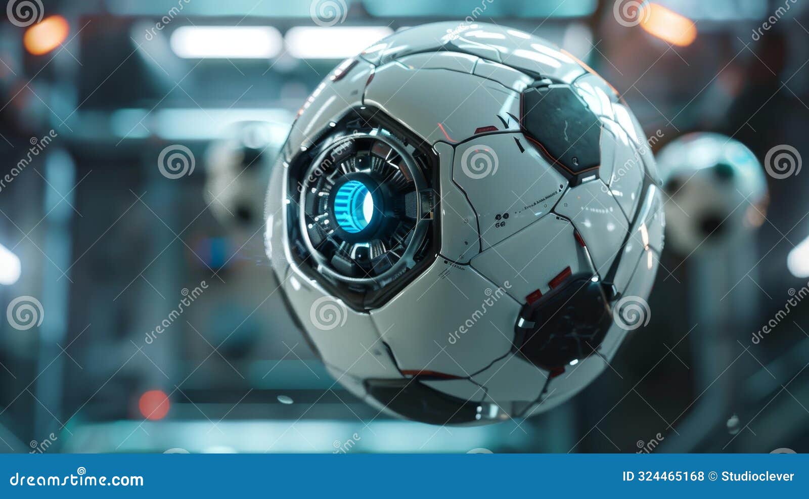 Futuristic Robotic Soccer Ball with Advanced Technology, Generative AI ...