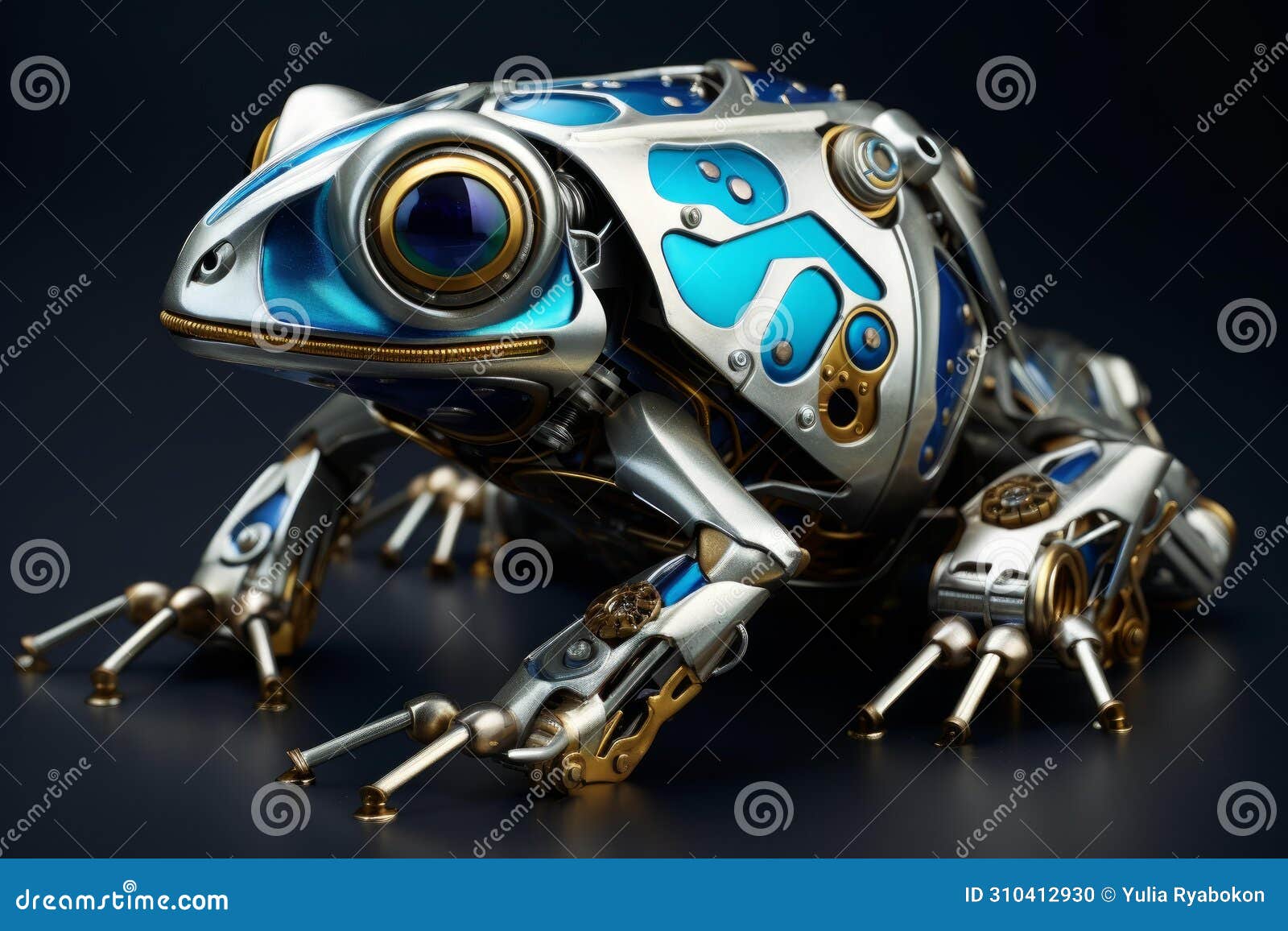 Futuristic Robotized Modern Frog. Generate Ai Stock Photo - Image of ...