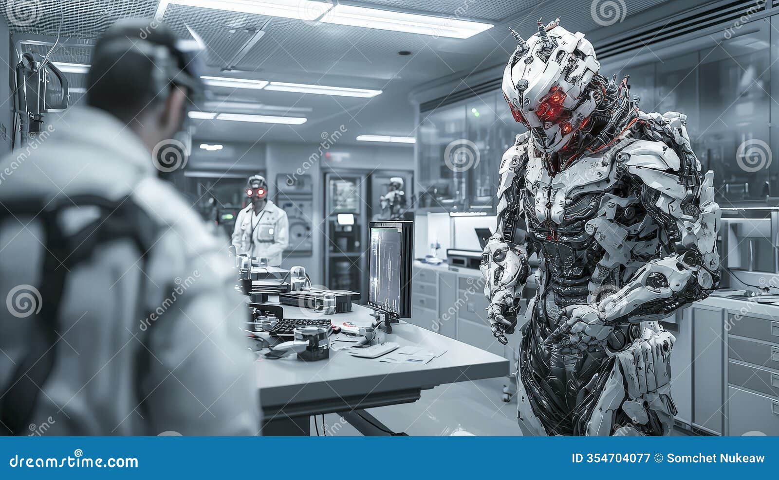 Futuristic Robots Revolt Against Their Creators In High-tech Lab Sci-fi ...