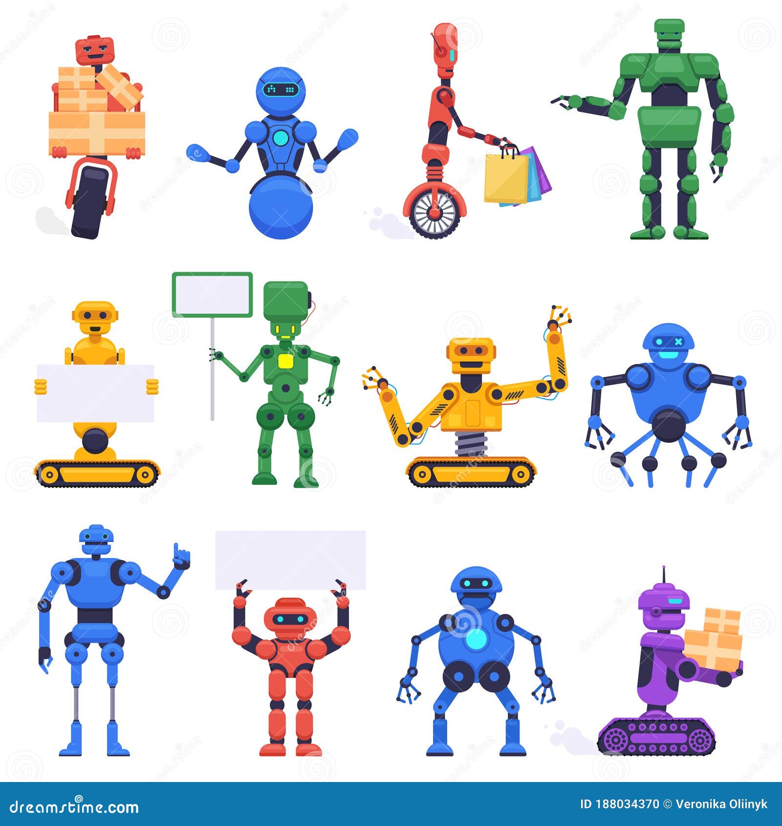 Futuristic Robots. Robotics Android Bot, Mechanical Humanoid Robot ...