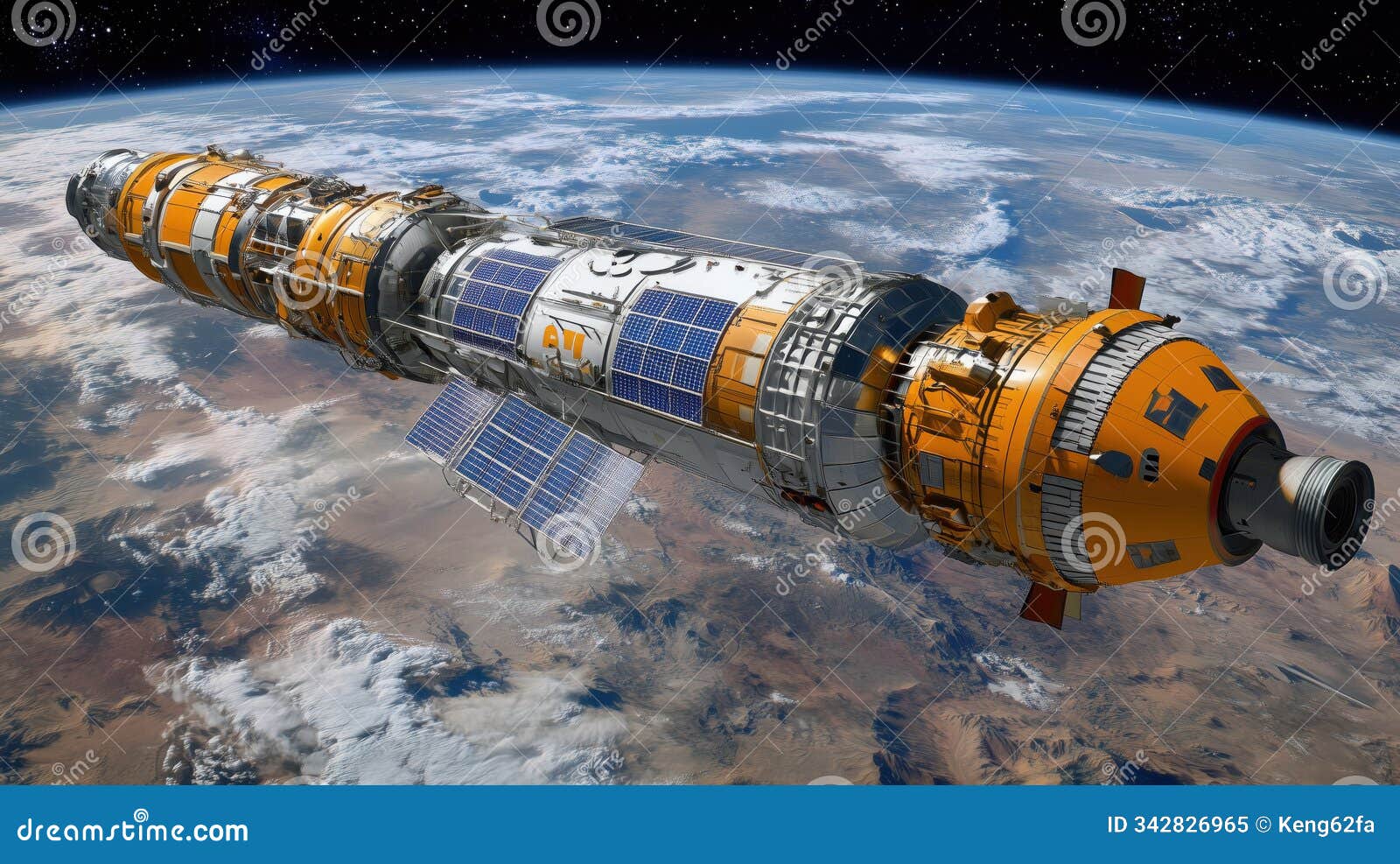 Futuristic Rocket Design Floating in Space, Showcasing Advanced ...