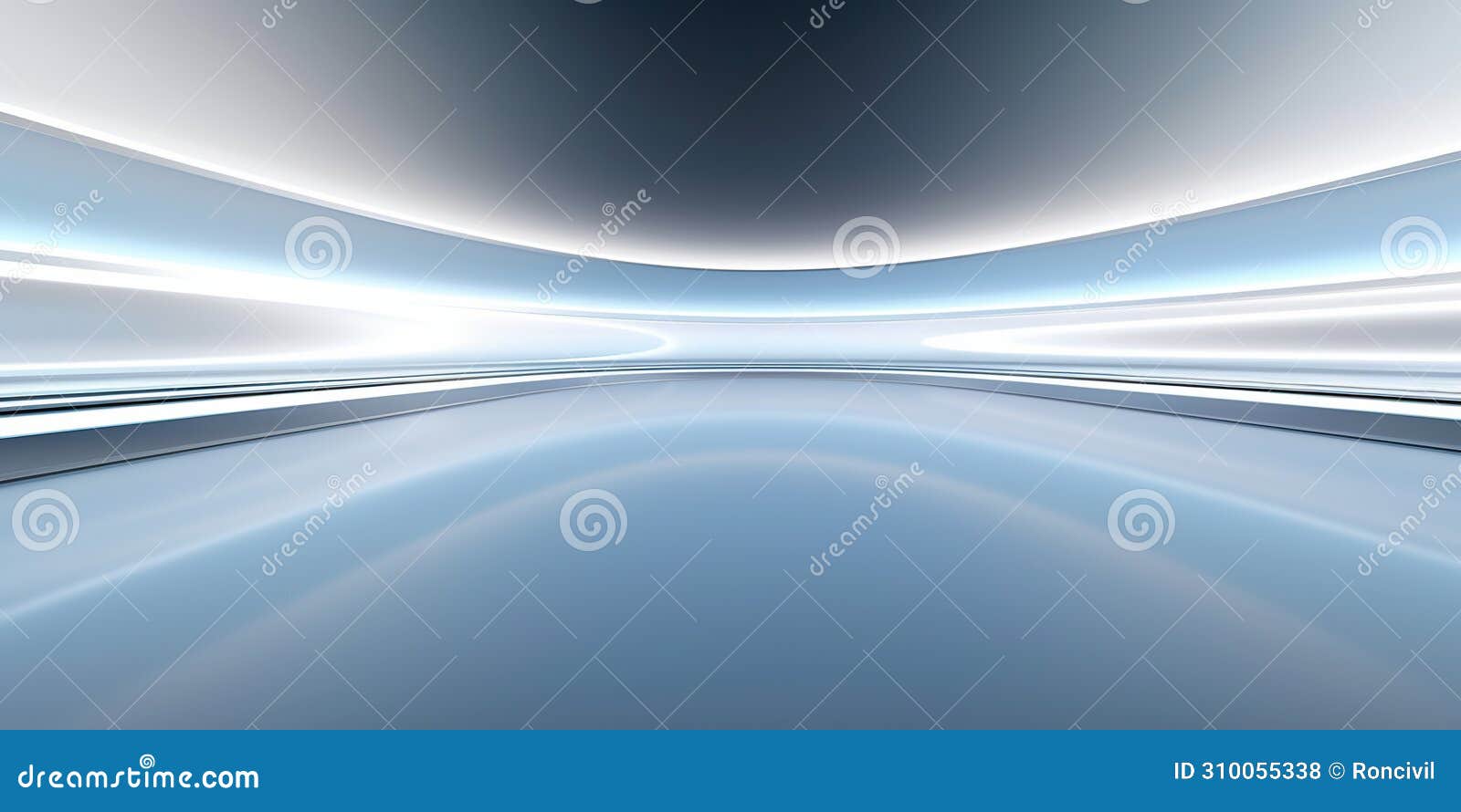 Futuristic Room or Showroom for Background Stock Illustration ...