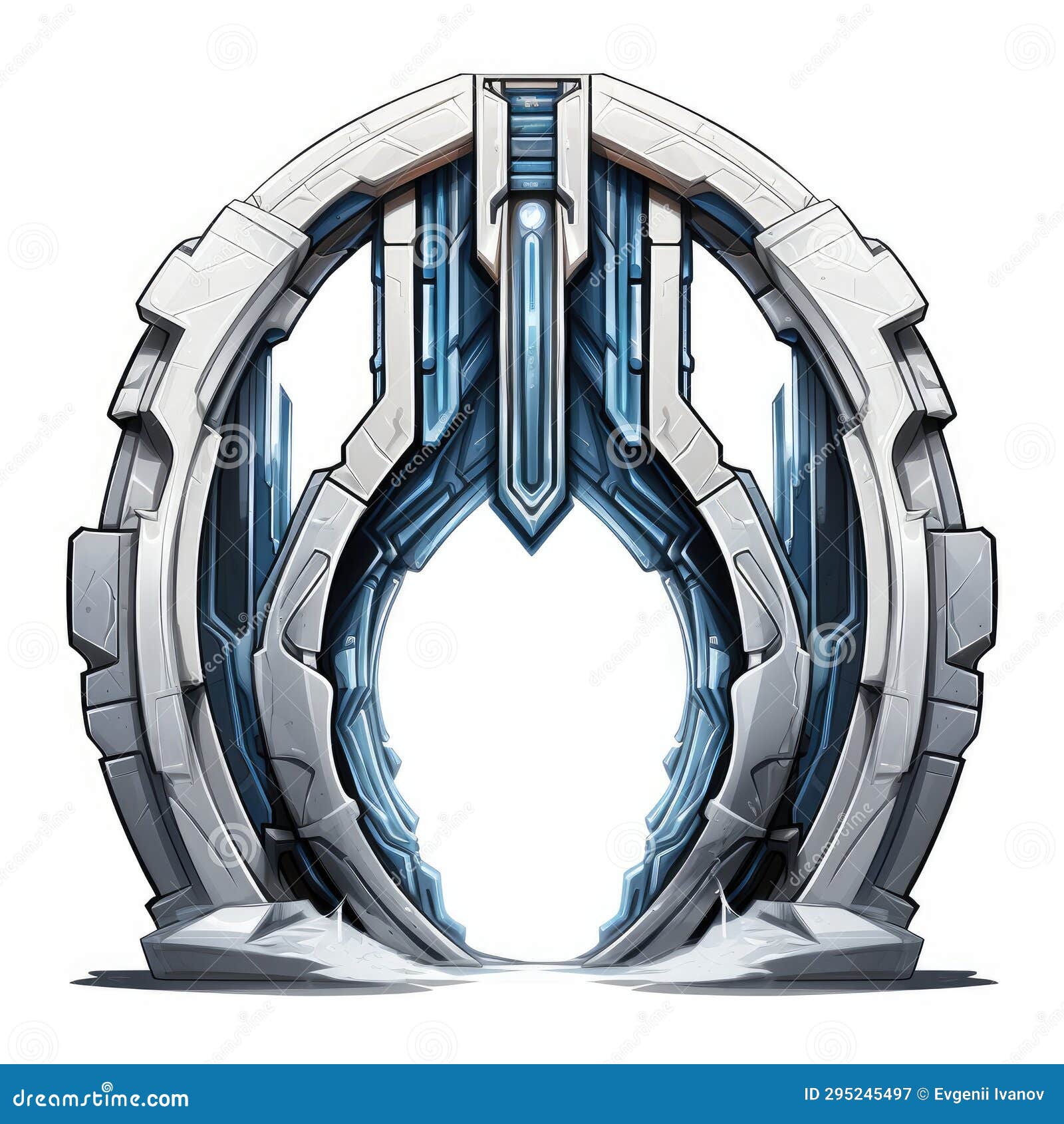 Futuristic Round Portal Gate, Science Tunnel Sci-fi Gateway, Technology ...