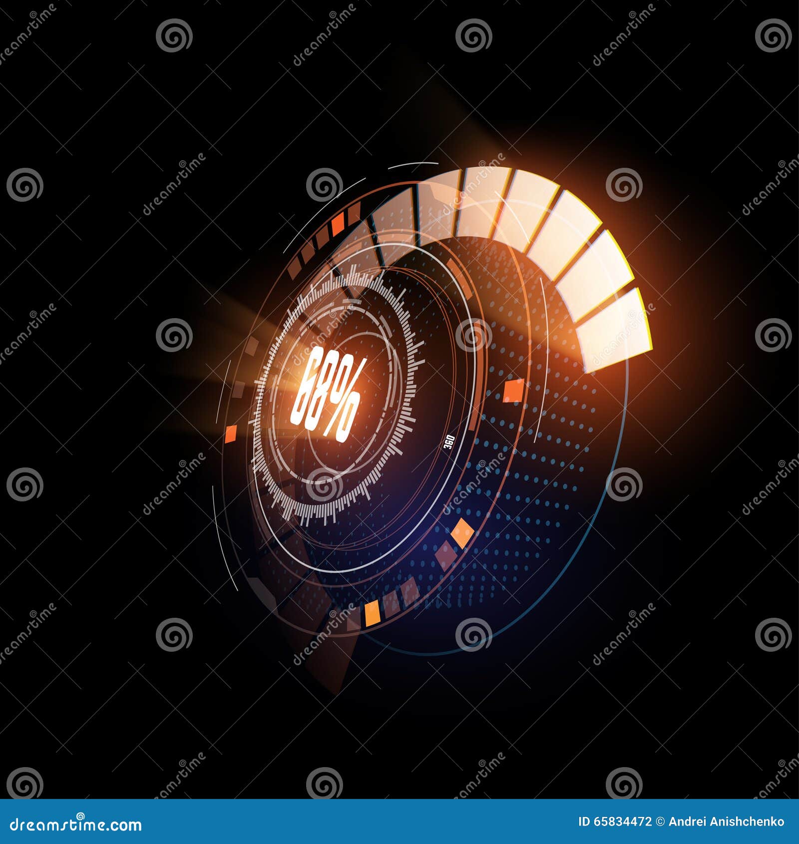 Futuristic Round Progress Bar Stock Vector - Illustration of interface ... Futuristic Round Progress Bar Stock Vector - Illustration of interface ...