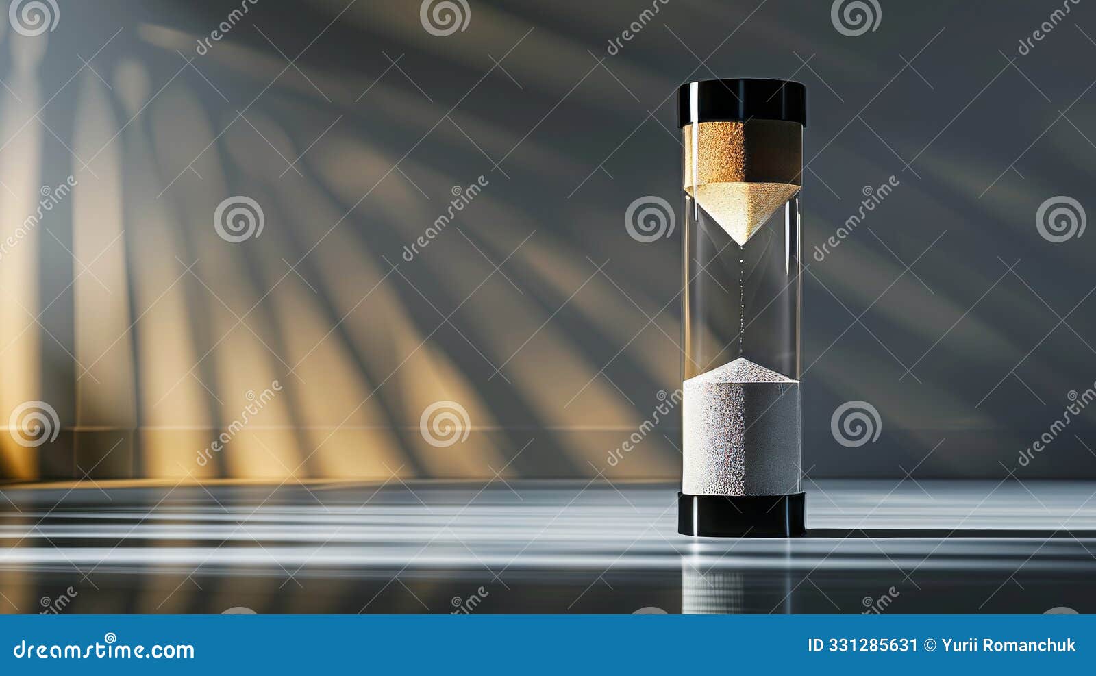 Futuristic Sand Timer With Minimal Sand In Ultra Realistic High Tech ...