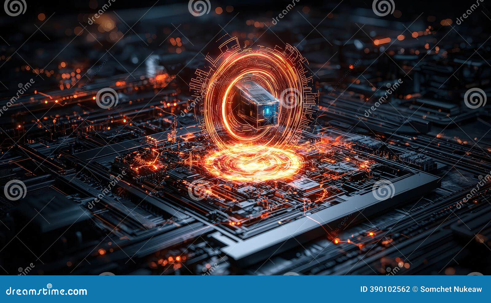 Futuristic CT Scanner Or Computed Tomography Scanner, Illustration ...