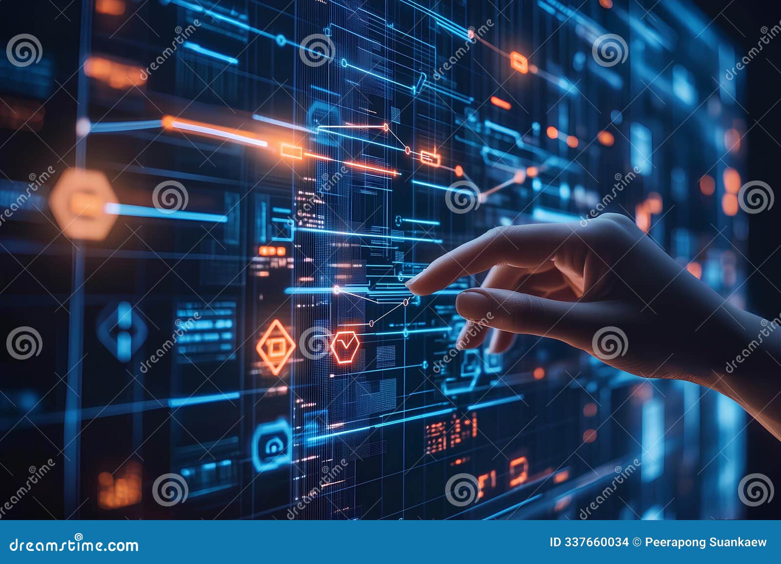 Futuristic Scene Featuring A Cybernetic Warrior Wearing Traditional ...