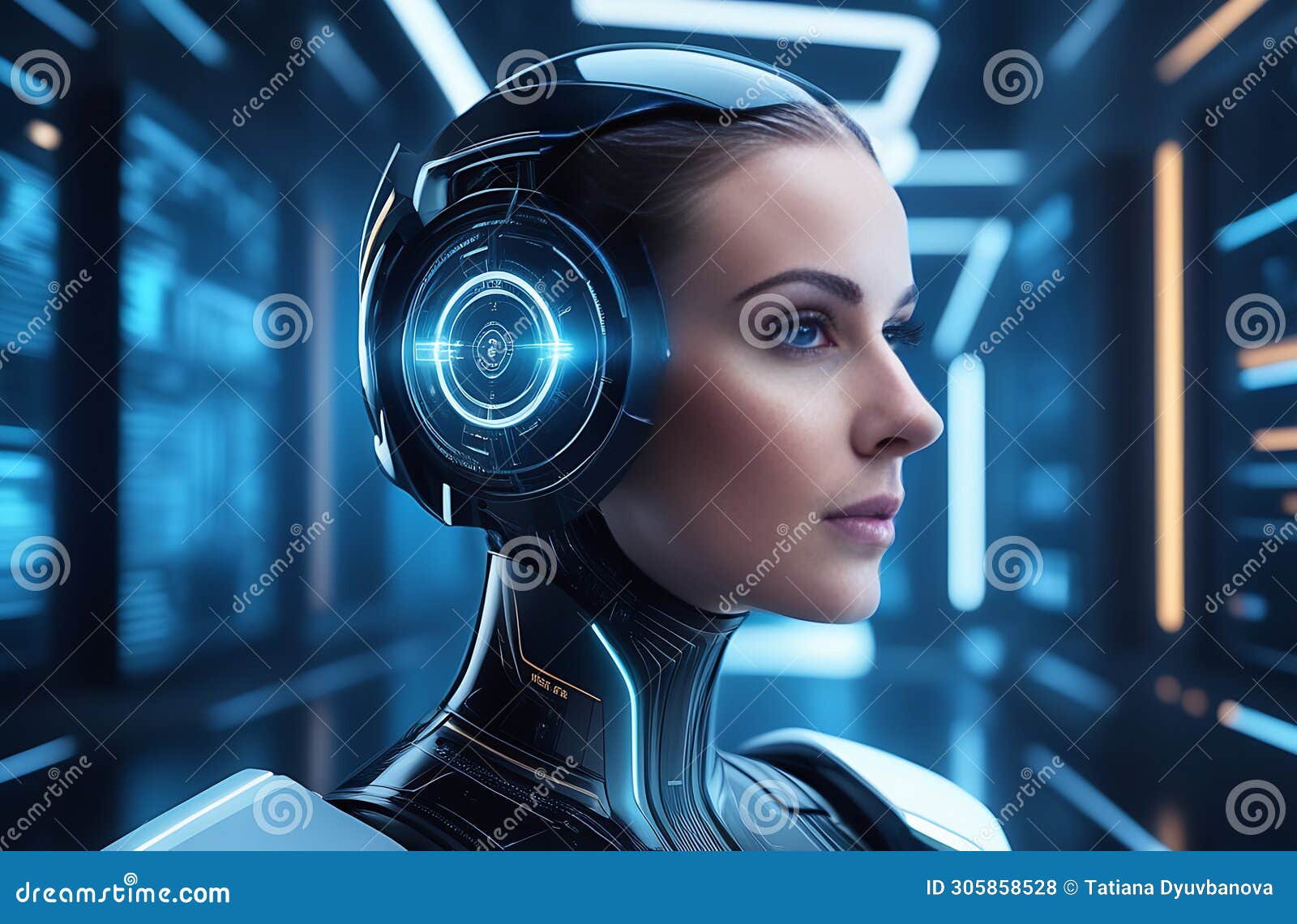 Futuristic Scene Depicting an Artificial Intelligence Algorithm at Work ...