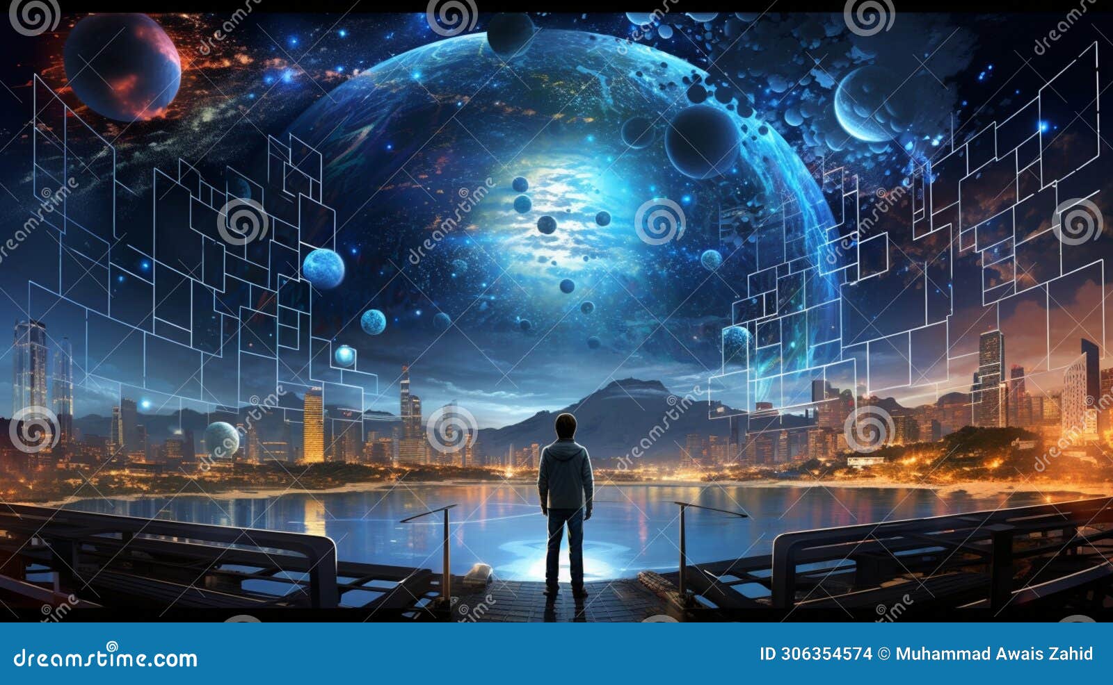 A Futuristic Scene Featuring the Convergence of Universe Future Network ...