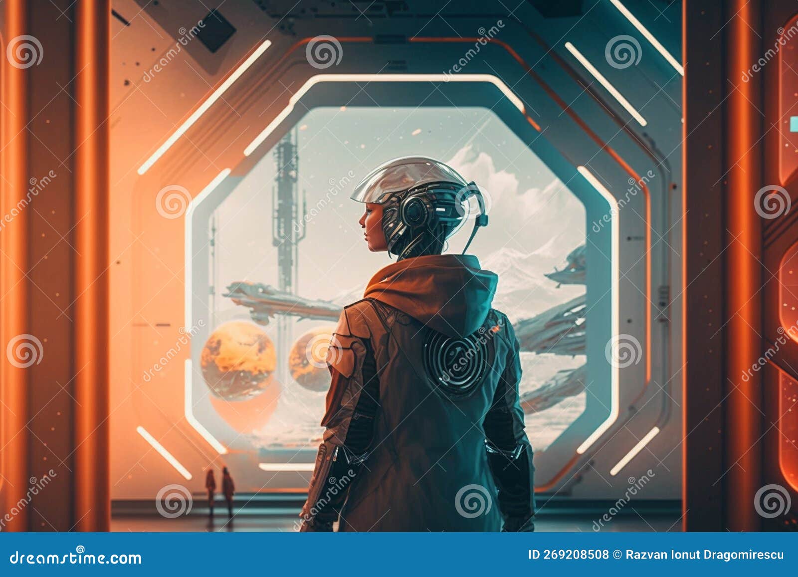 Futuristic Scenery with 3D Elements, Featuring Advanced Buildings and ...