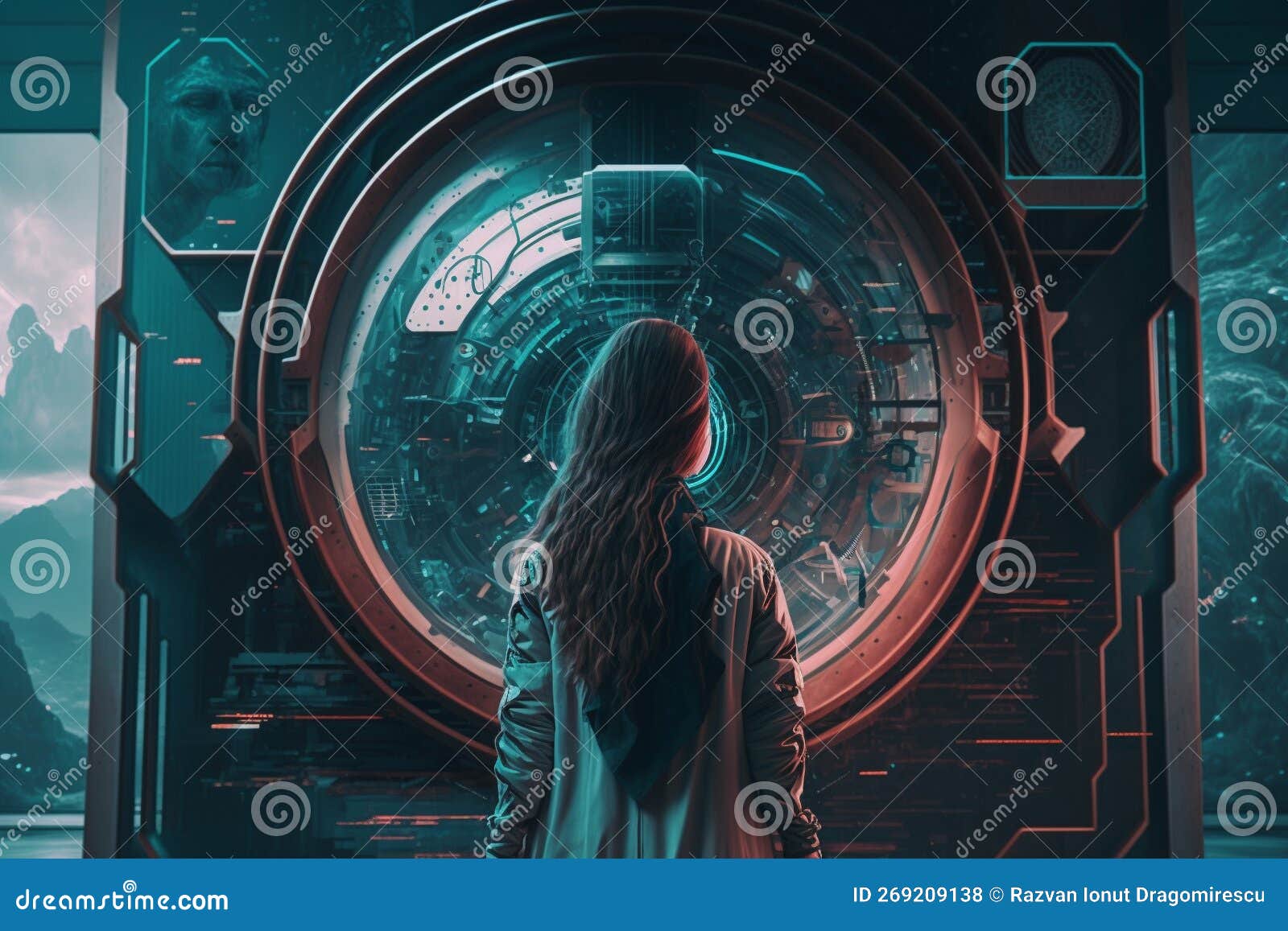 Futuristic Scenery with 3D Elements, Featuring Advanced Buildings and ...