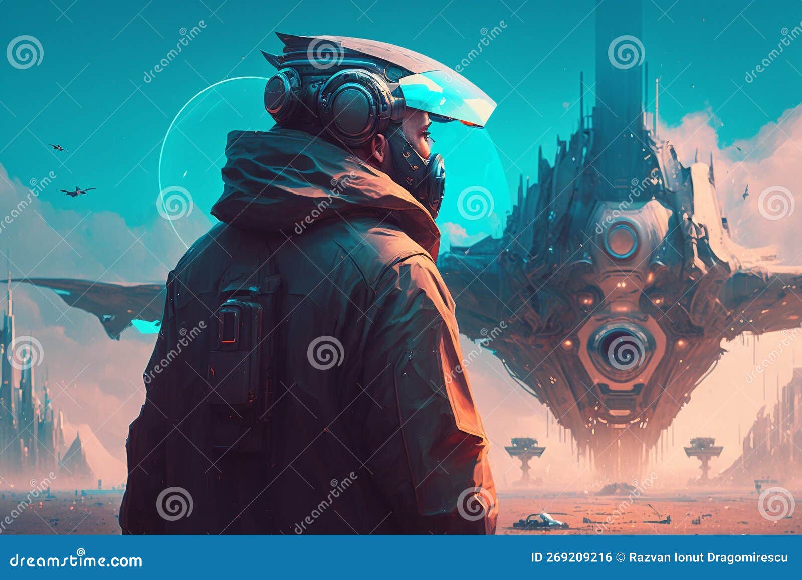 Futuristic Scenery with 3D Elements, Featuring Advanced Buildings and ...