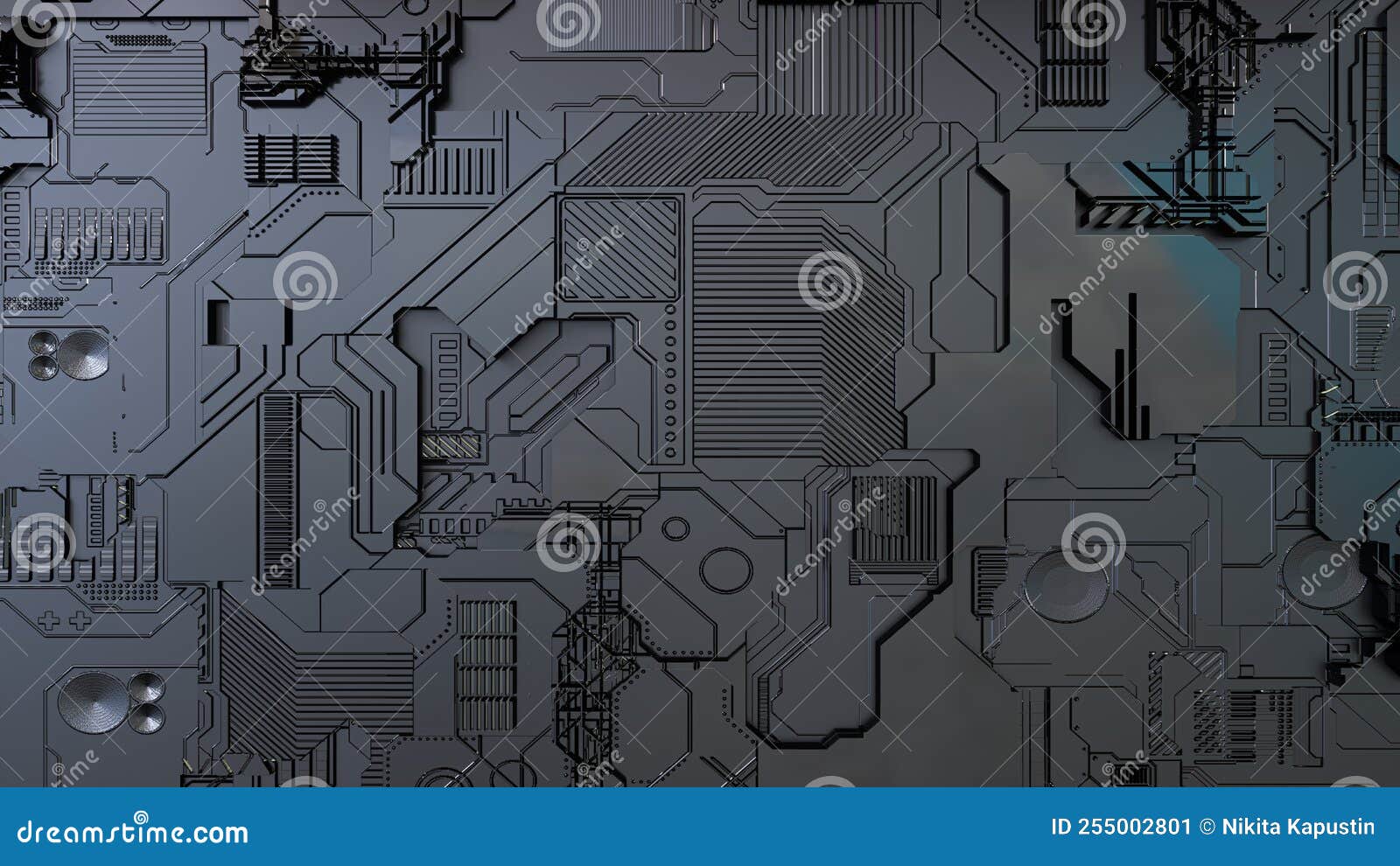 Futuristic Sci Fi Abstract Texture Background with Detailed Geometric ...