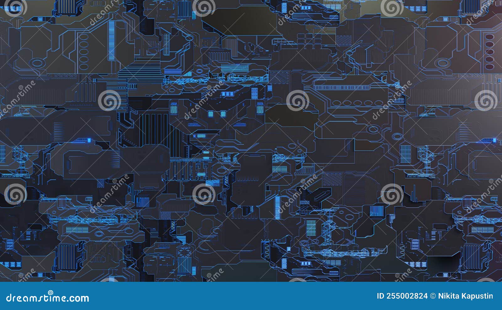 Futuristic Sci Fi Abstract Texture Background with Detailed Geometric ...