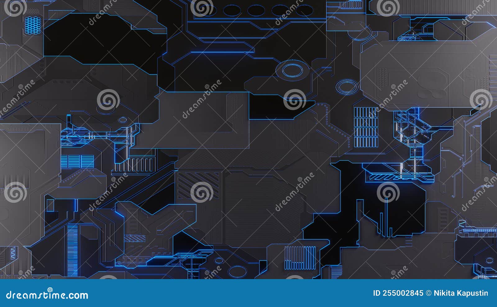 Futuristic Sci Fi Abstract Texture Background with Detailed Geometric ...