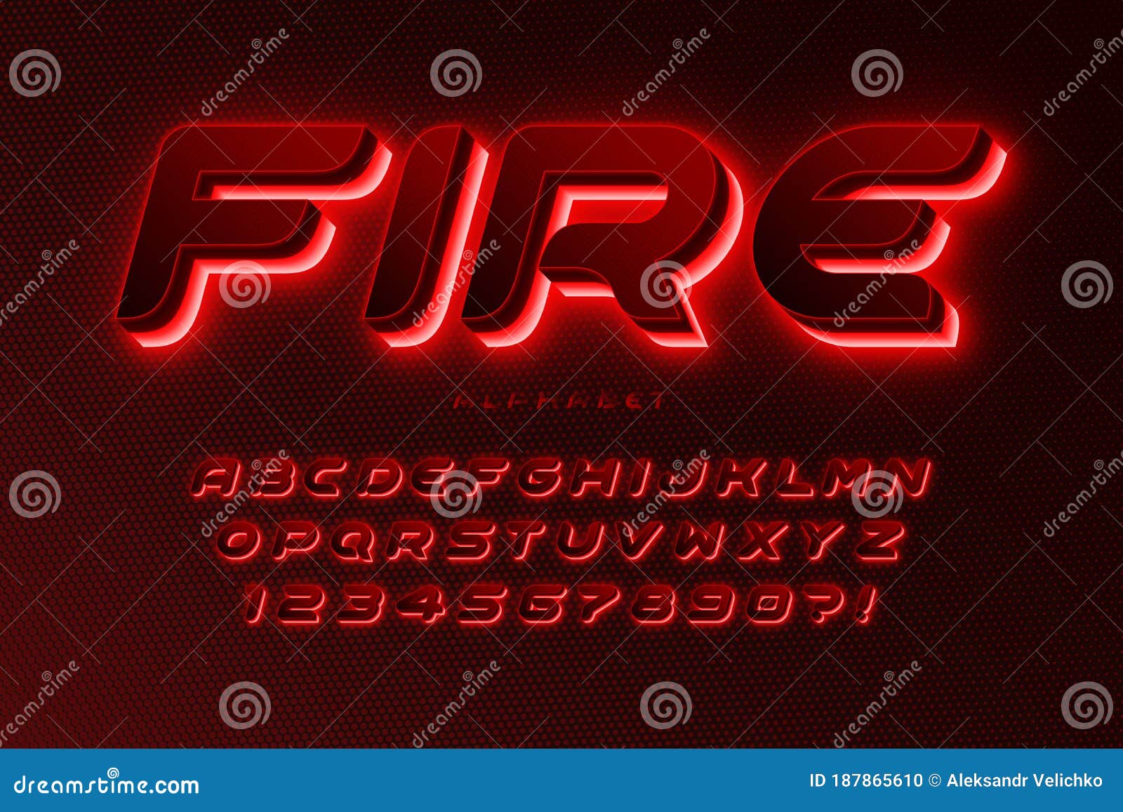 Futuristic Sci-fi Alphabet, Extra Glowing Space Design Stock Vector ...