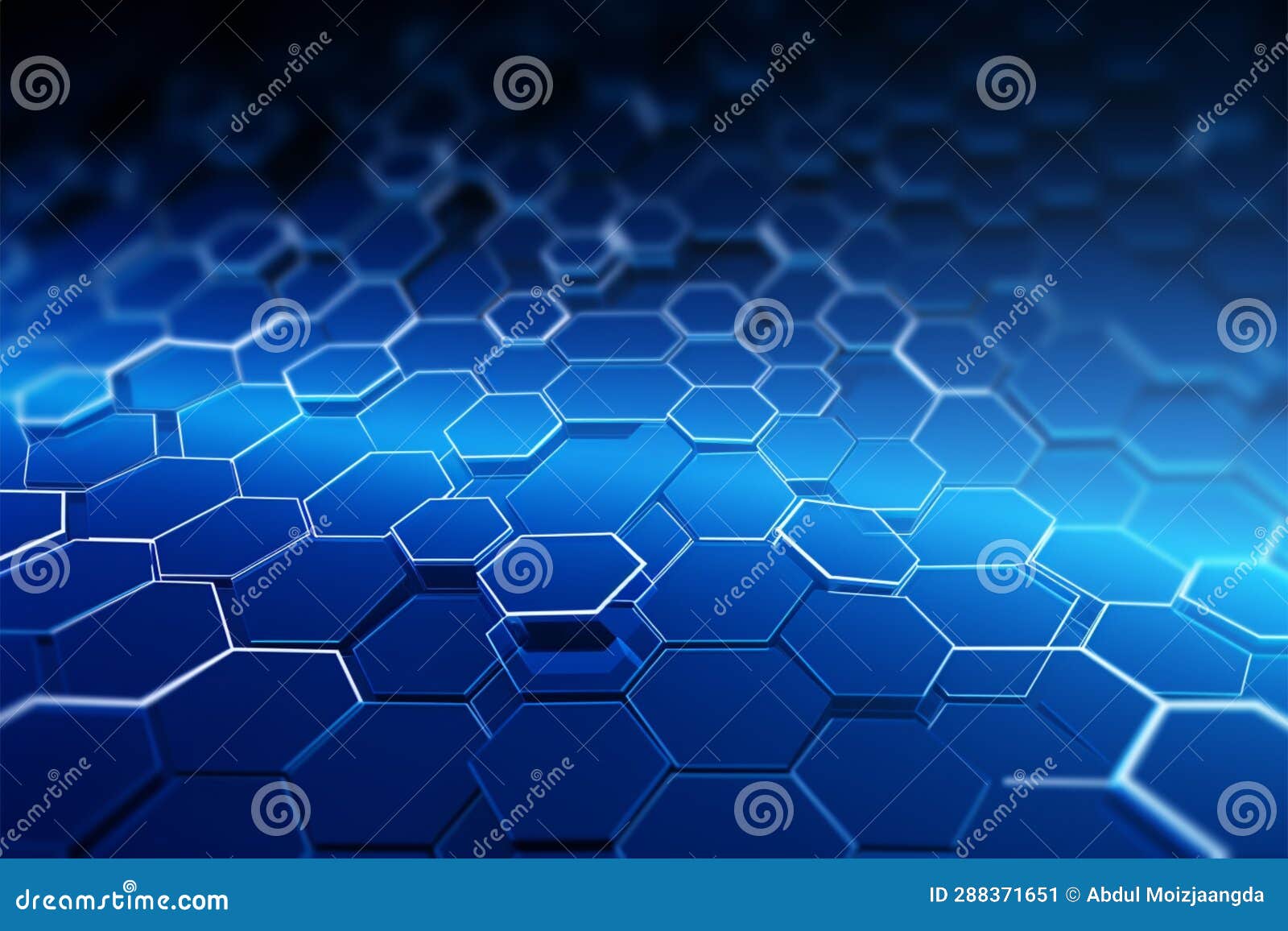 Futuristic Sci Fi Backdrop, Blue Hexagons, Cardiogram, Honeycomb Pattern, Vibrant Gradient Stock ...