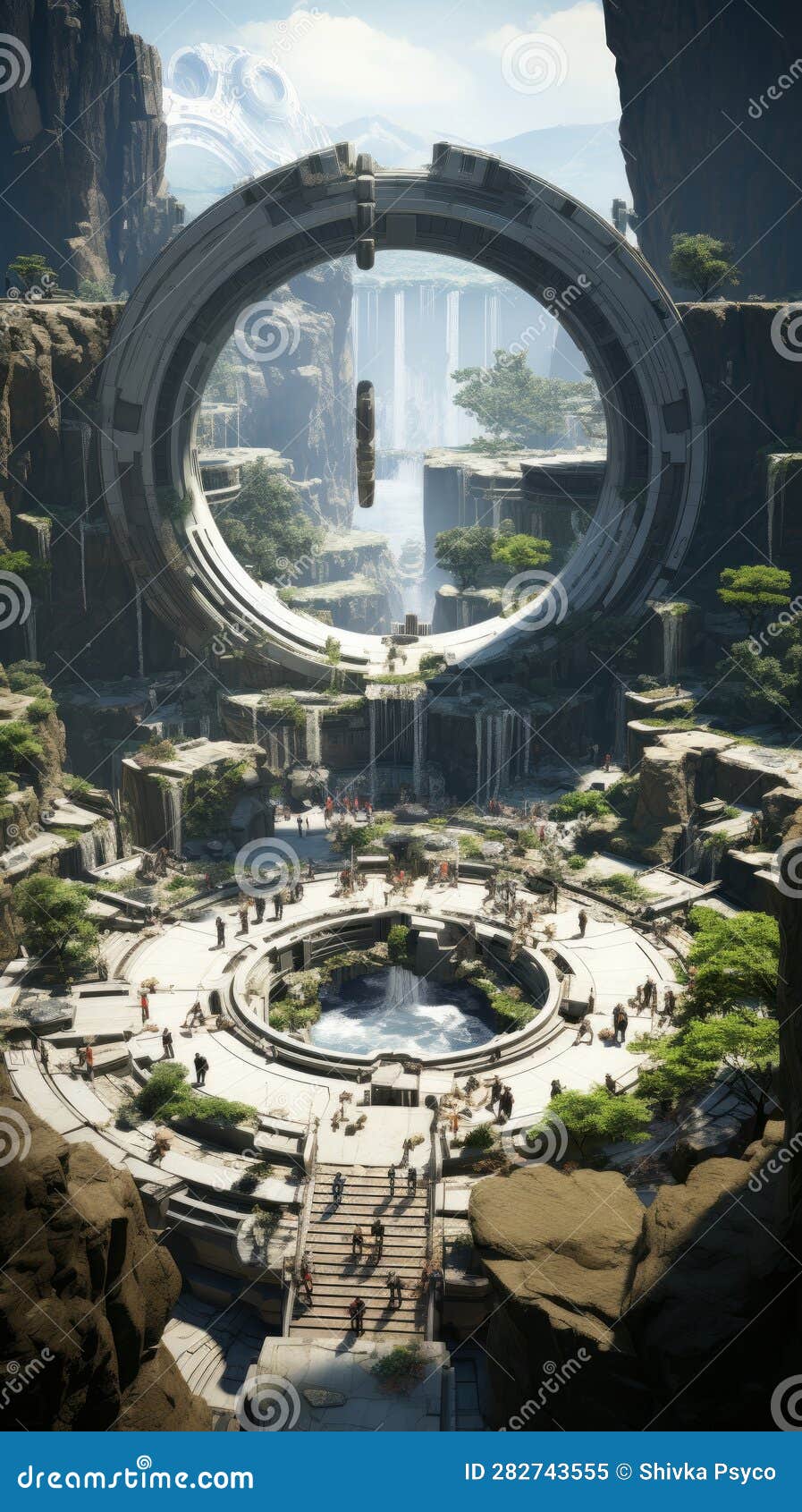 Futuristic Sci-fi Concept Art of Beautiful World Landscape Stock ...