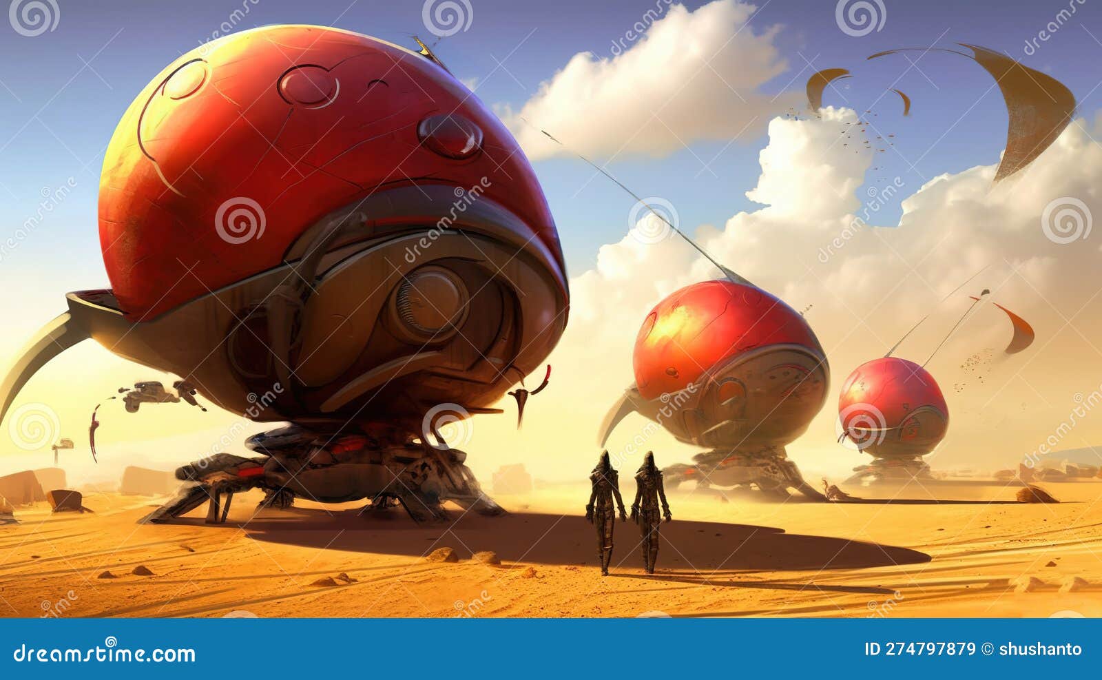 Futuristic Sci-Fi Concept stock illustration. Illustration of ...