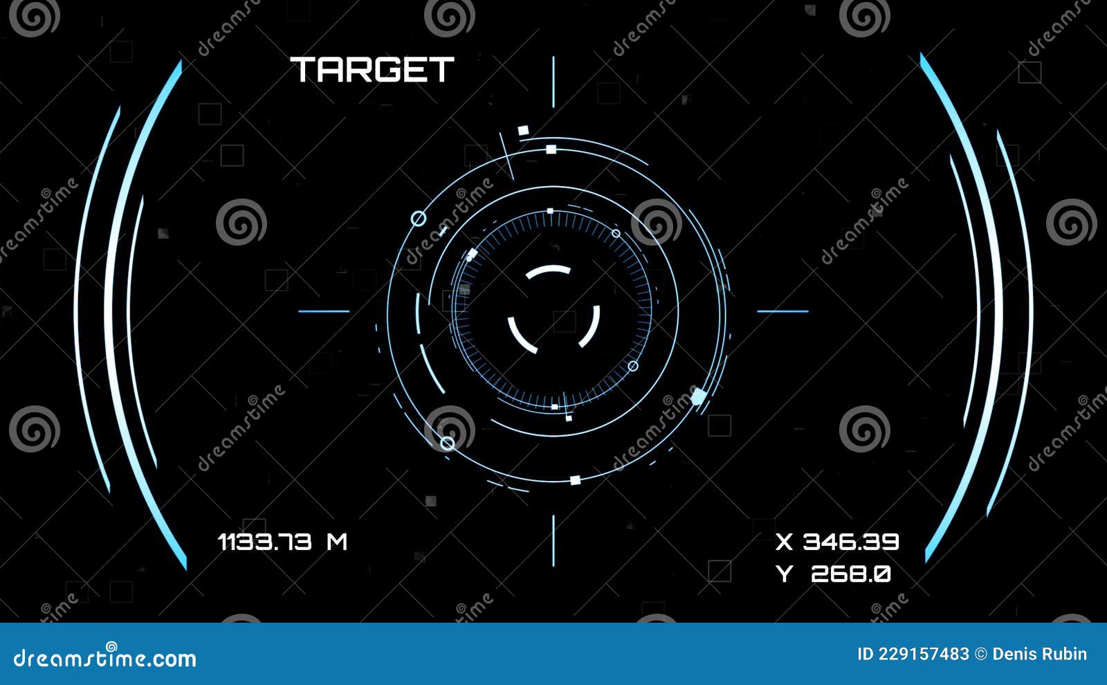 Futuristic Sci-fi and Digital Weapon Sight Interface Stock Illustration ...