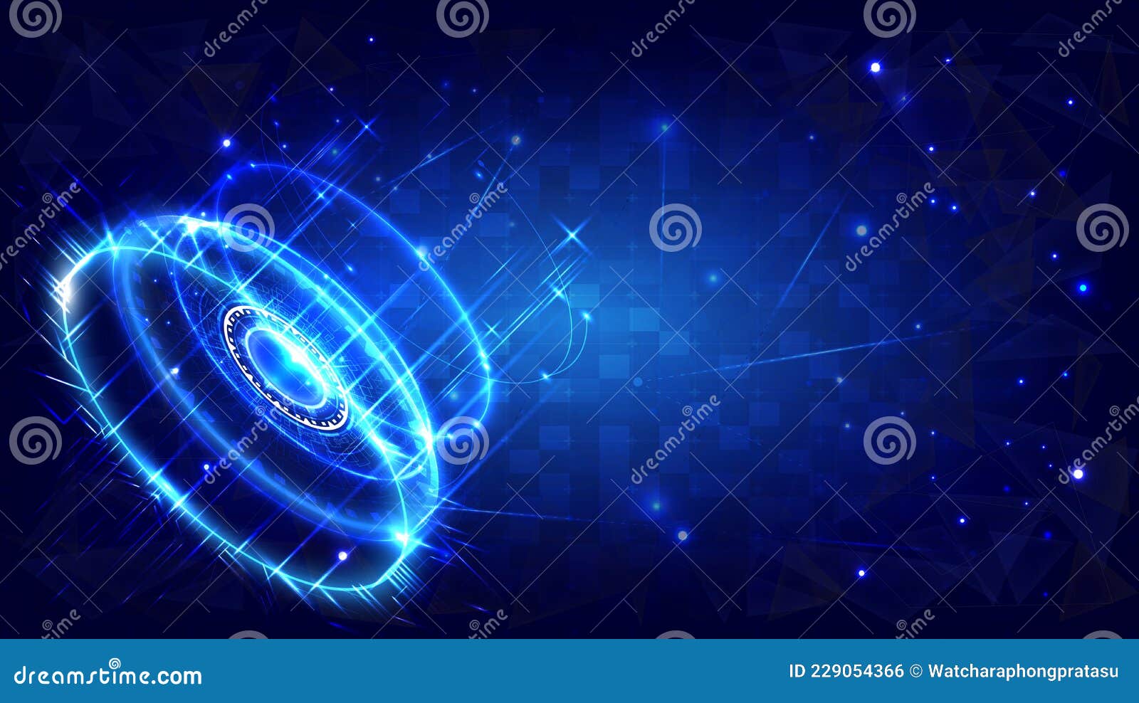 Futuristic Sci-Fi Glowing HUD Circle Element. Abstract Hi-tech ...