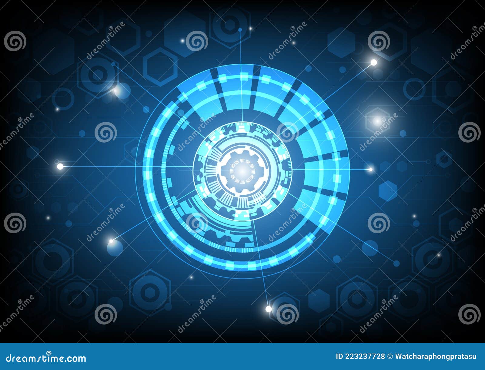 Futuristic Sci-Fi Glowing HUD Circle and Sphere. Light Effect. Abstract ...