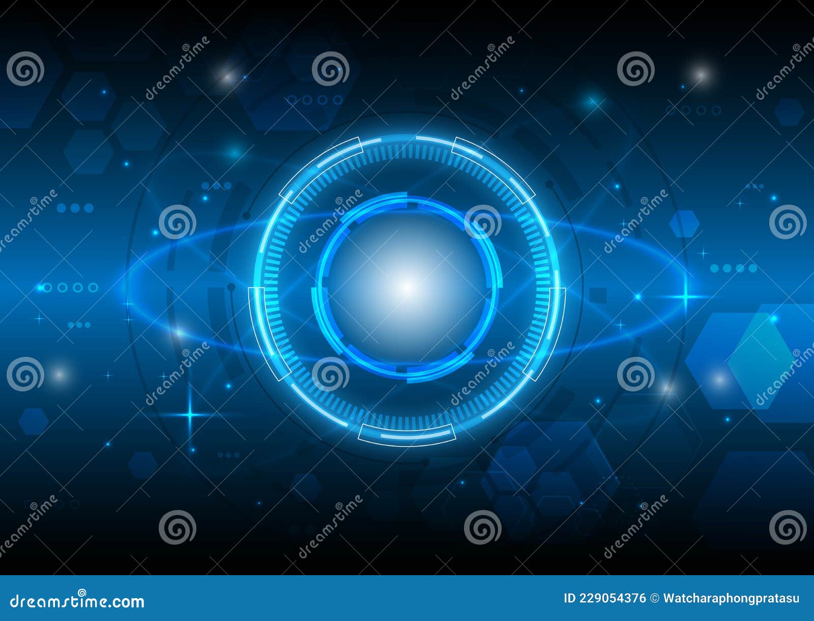 Futuristic Sci-Fi Glowing HUD Element And Particle Engineering ...