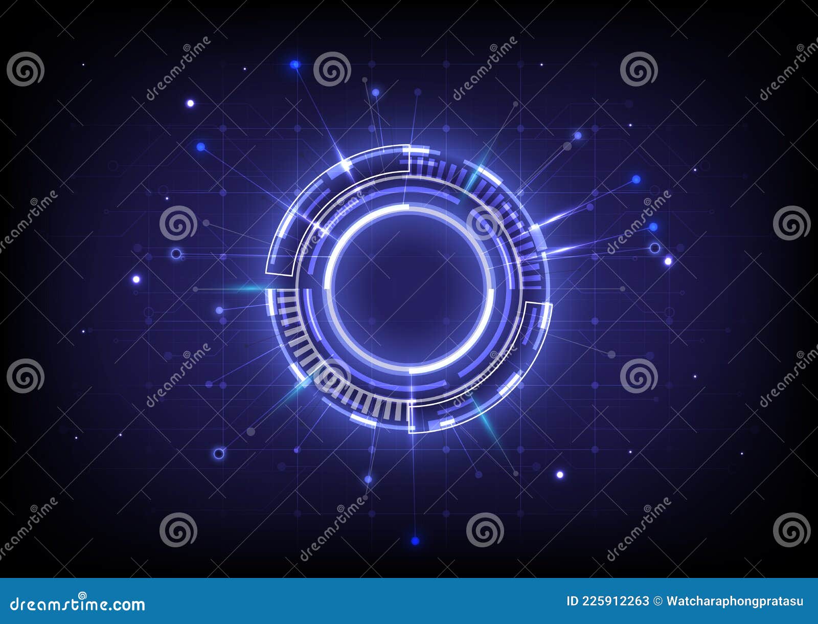 Futuristic Sci-Fi Glowing HUD User. Data Engineer. Digital Infographic ...