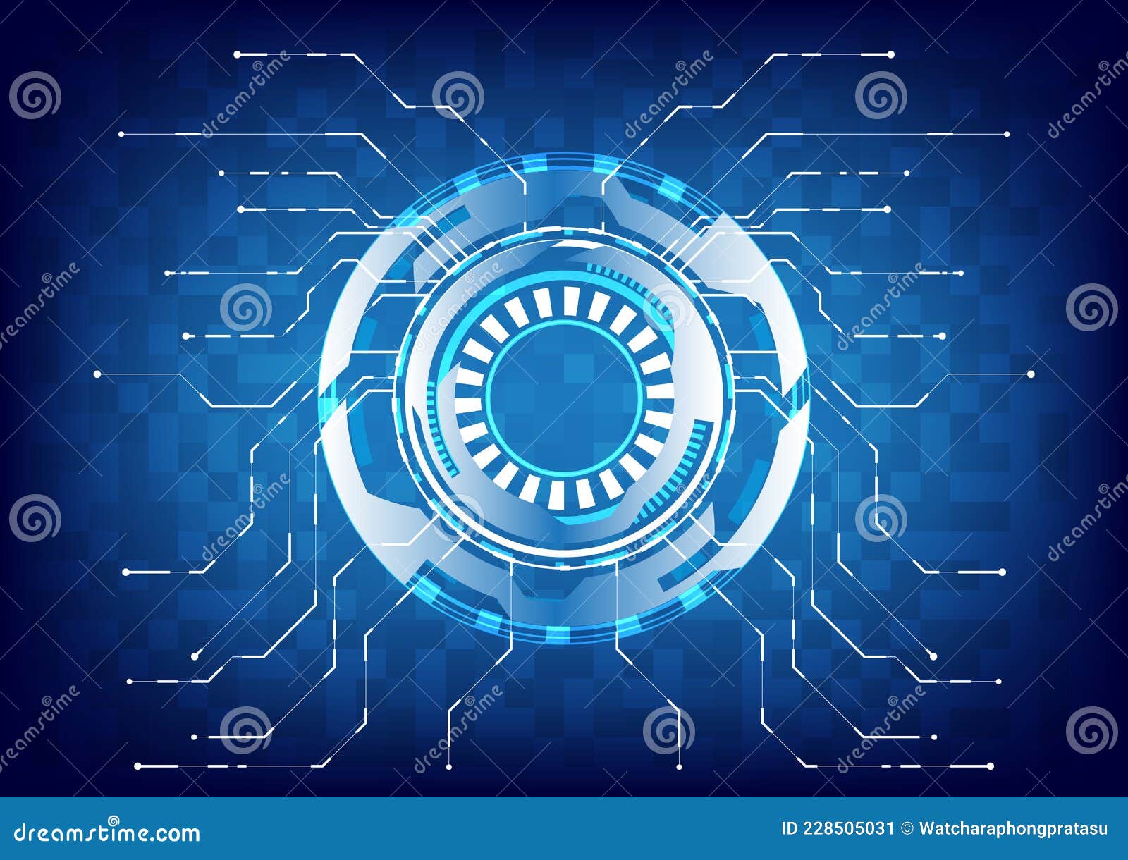 Futuristic Sci-Fi HUD Element. Abstract Hi-tech Background. Circuit ...